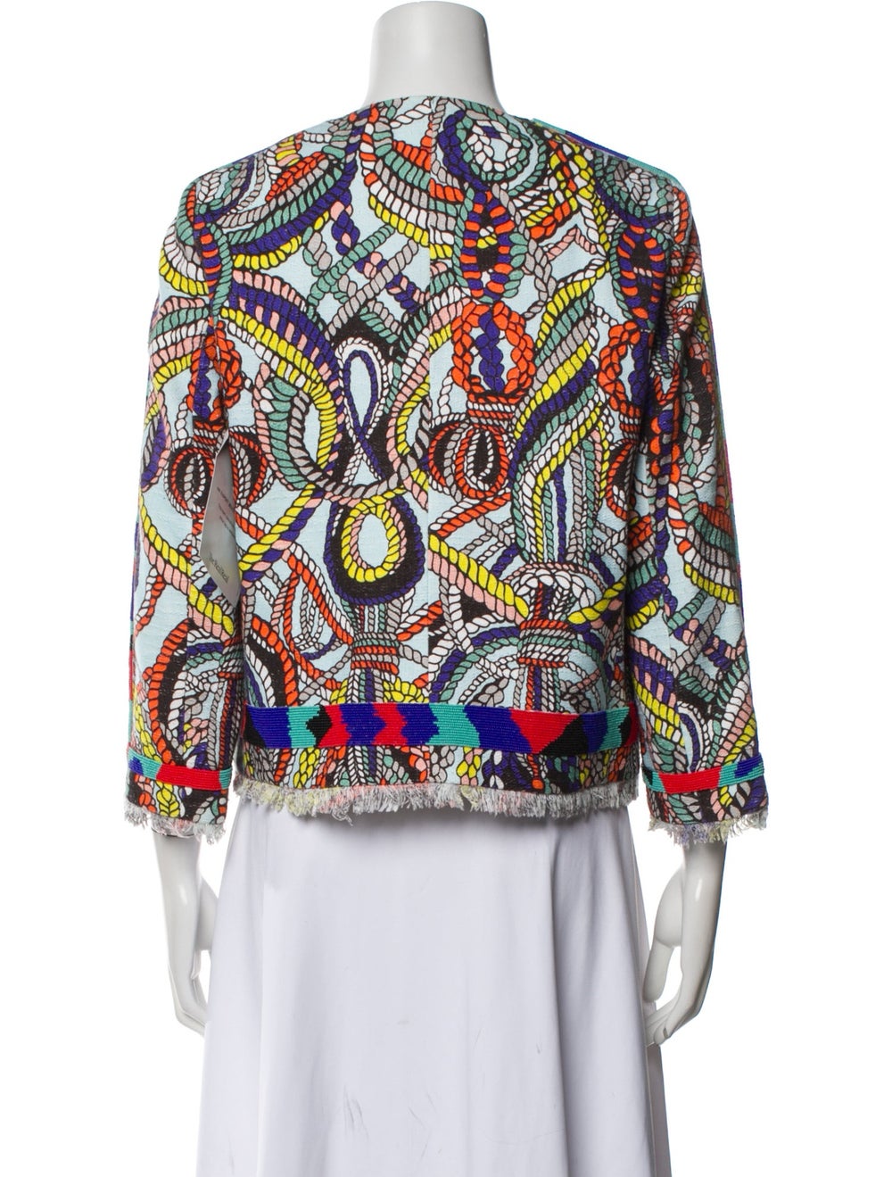 MSGM Printed Evening Jacket - Blue Jackets, Clothing - W3G45783 | The RealReal