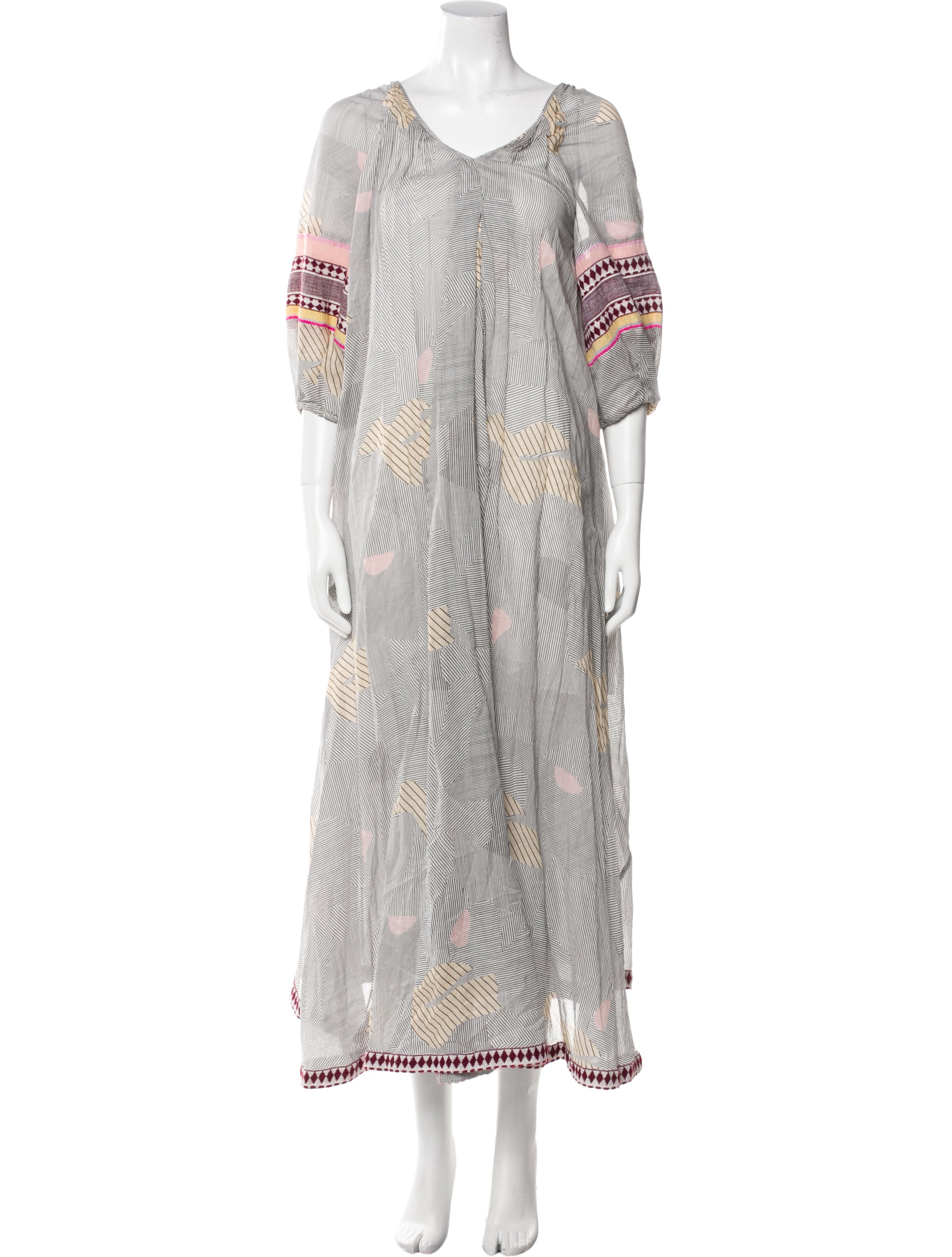 Lemlem Striped Long Dress - Black Dresses, Clothing - W3L27494 | The ...