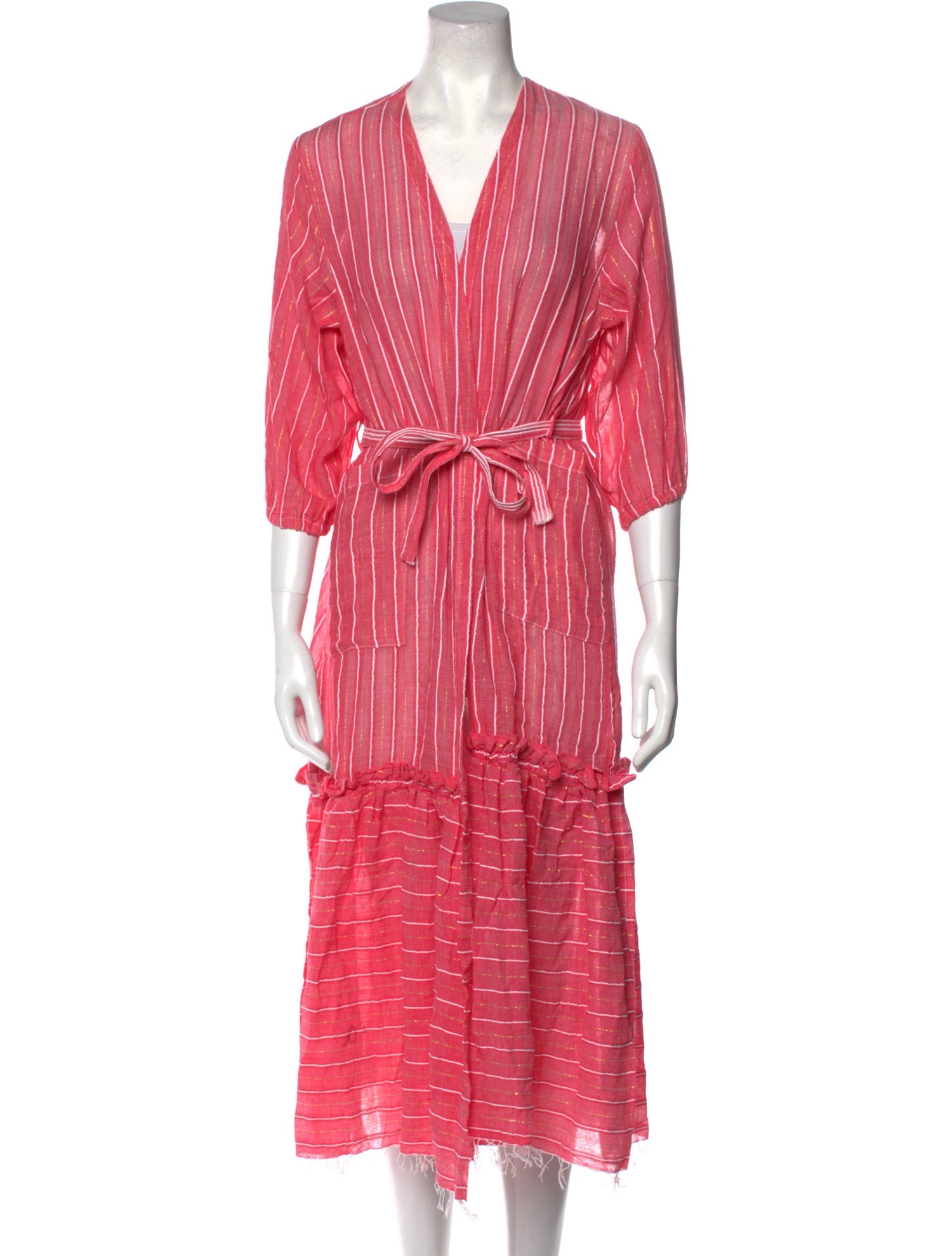 Lemlem Striped Long Dress - Metallic Dresses, Clothing - W3L29076 | The ...