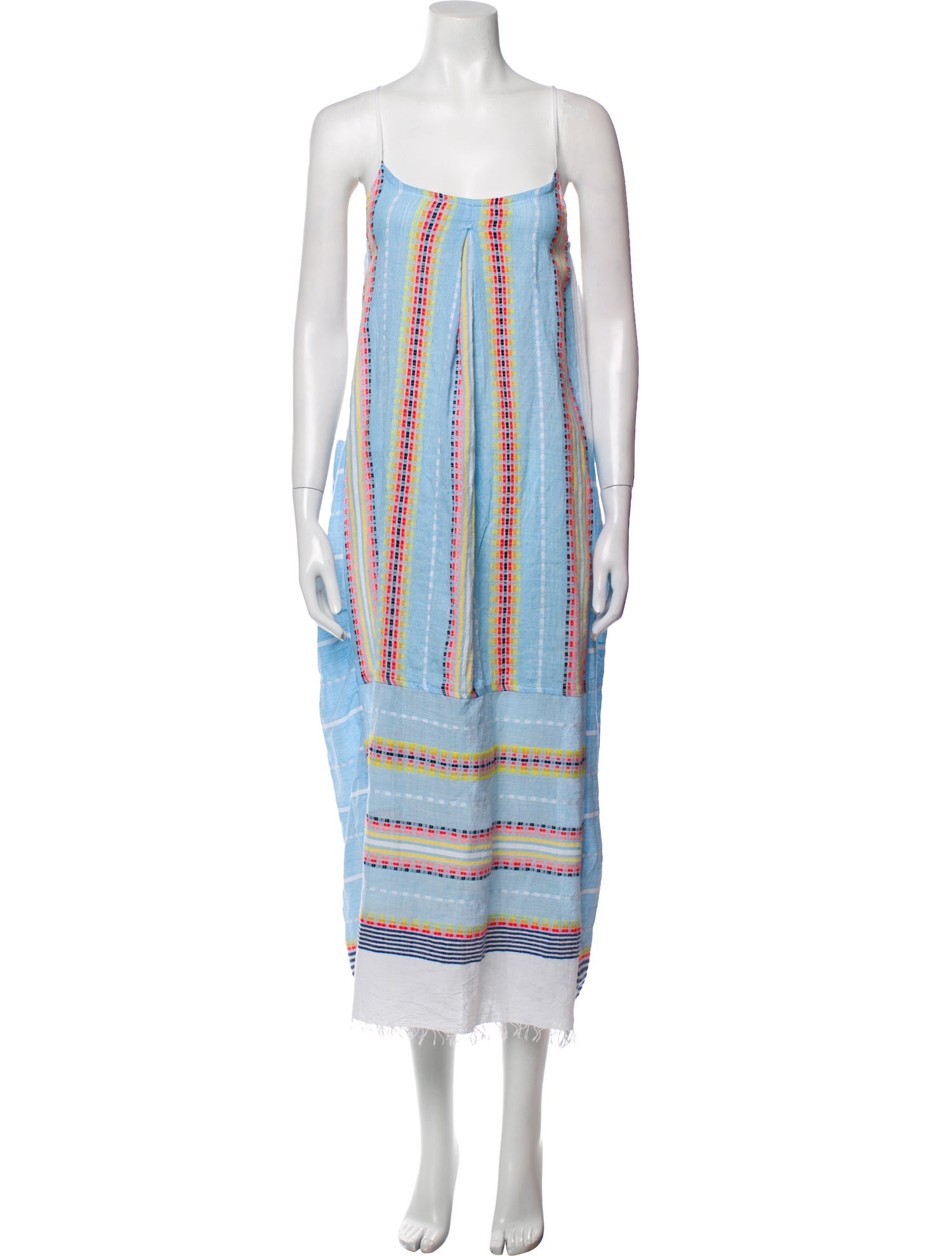Lemlem Striped Midi Length Dress - Blue Dresses, Clothing - W3L29669 ...