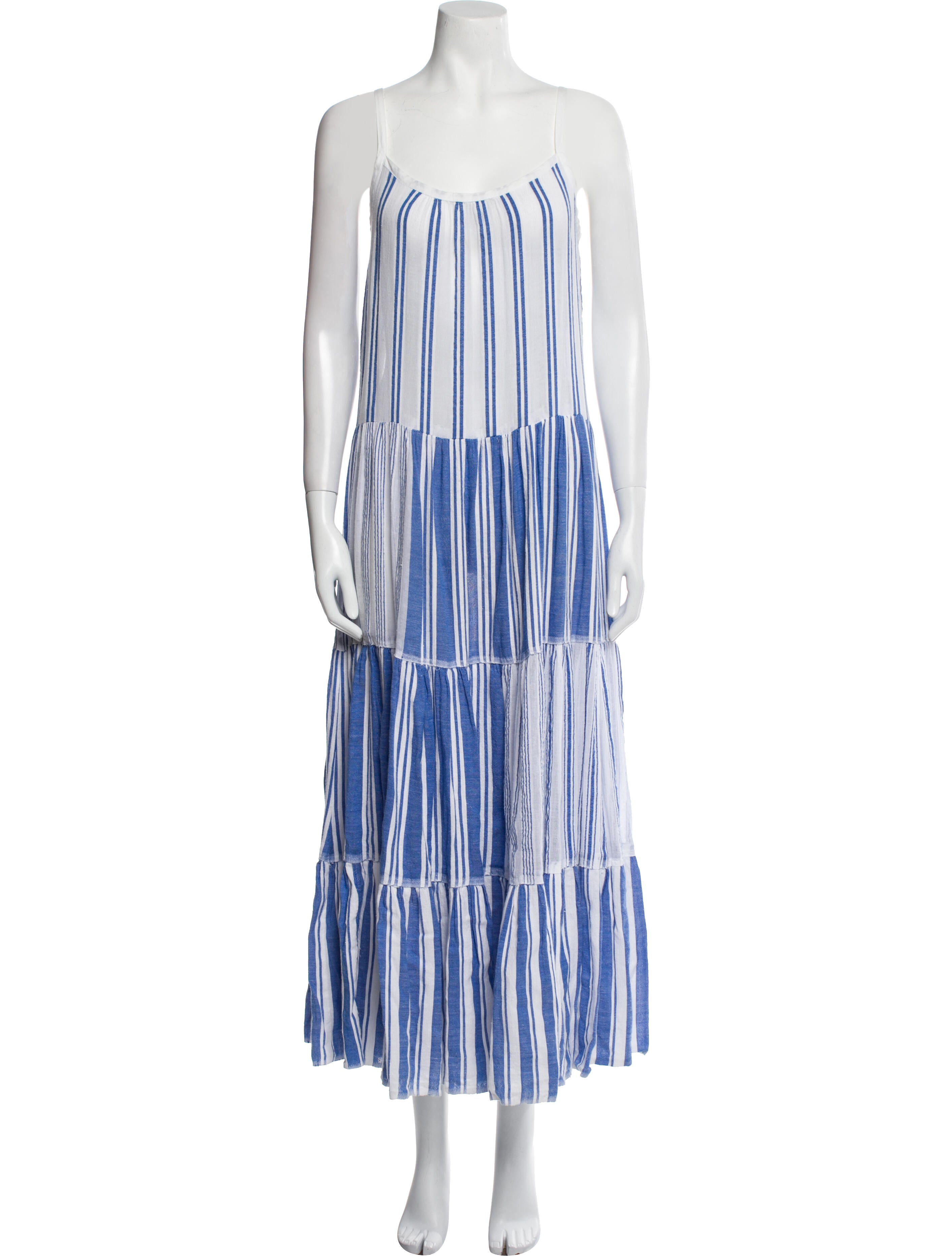 Lemlem Striped Long Dress - Blue Dresses, Clothing - W3L30046 | The ...