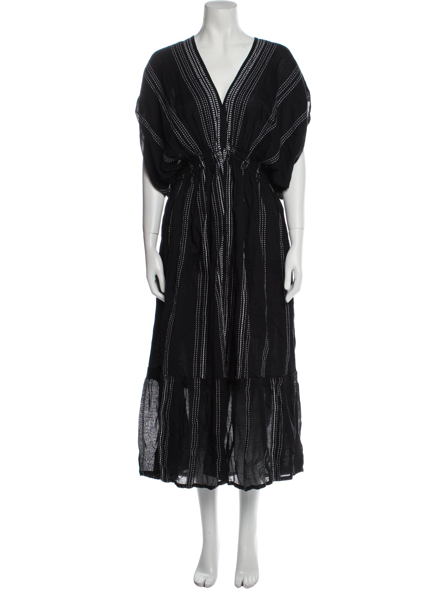 Lemlem V-Neck Long Dress w/ Tags - Blue Dresses, Clothing - W3L30128 ...