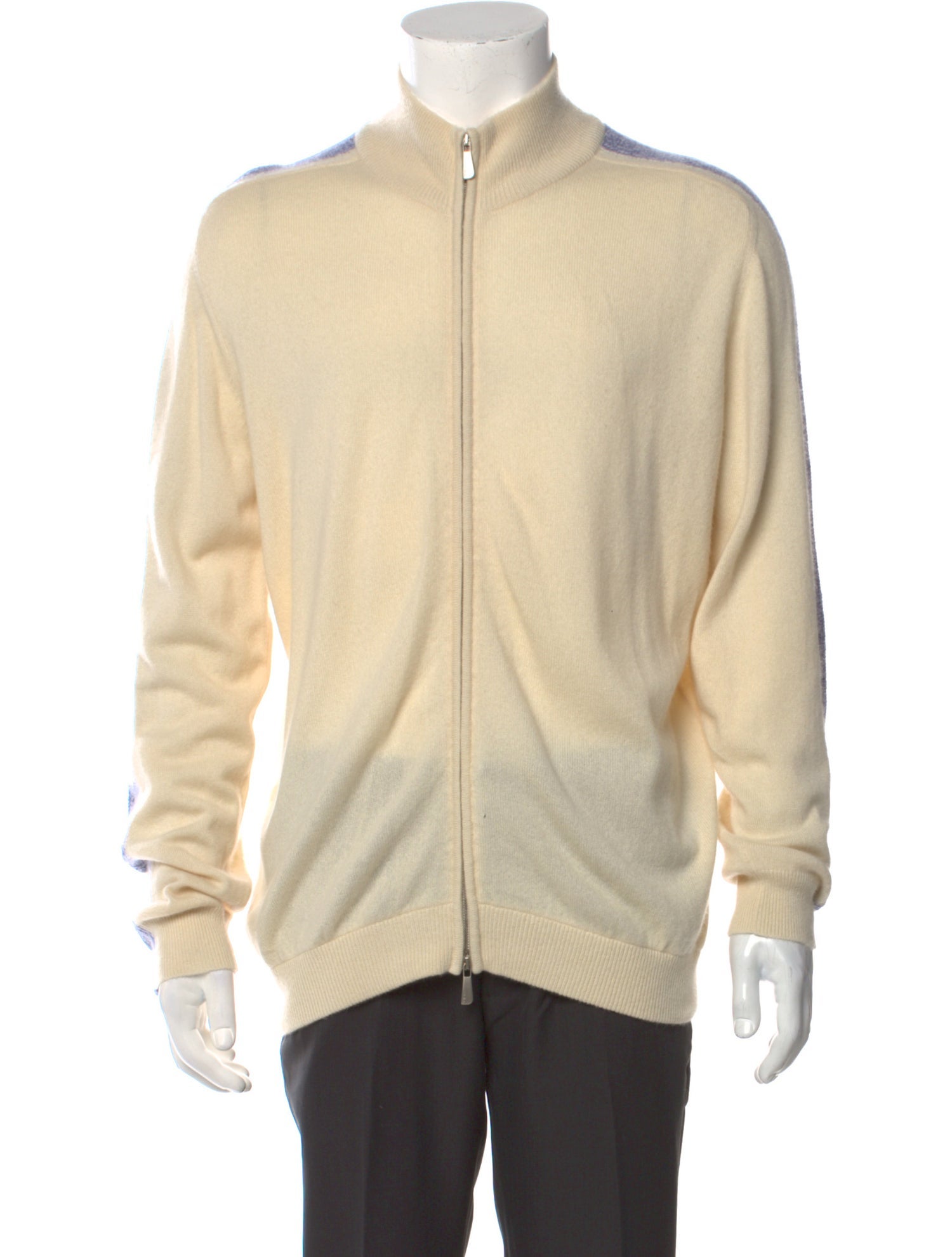 Malo Cashmere Mock Neck Cardigan - Neutrals Sweaters, Clothing ...