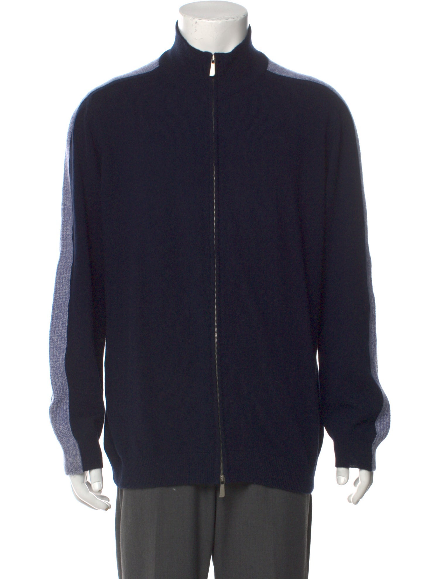 Malo Cashmere Turtleneck Cardigan - Blue Sweaters, Clothing - W3M33225 ...