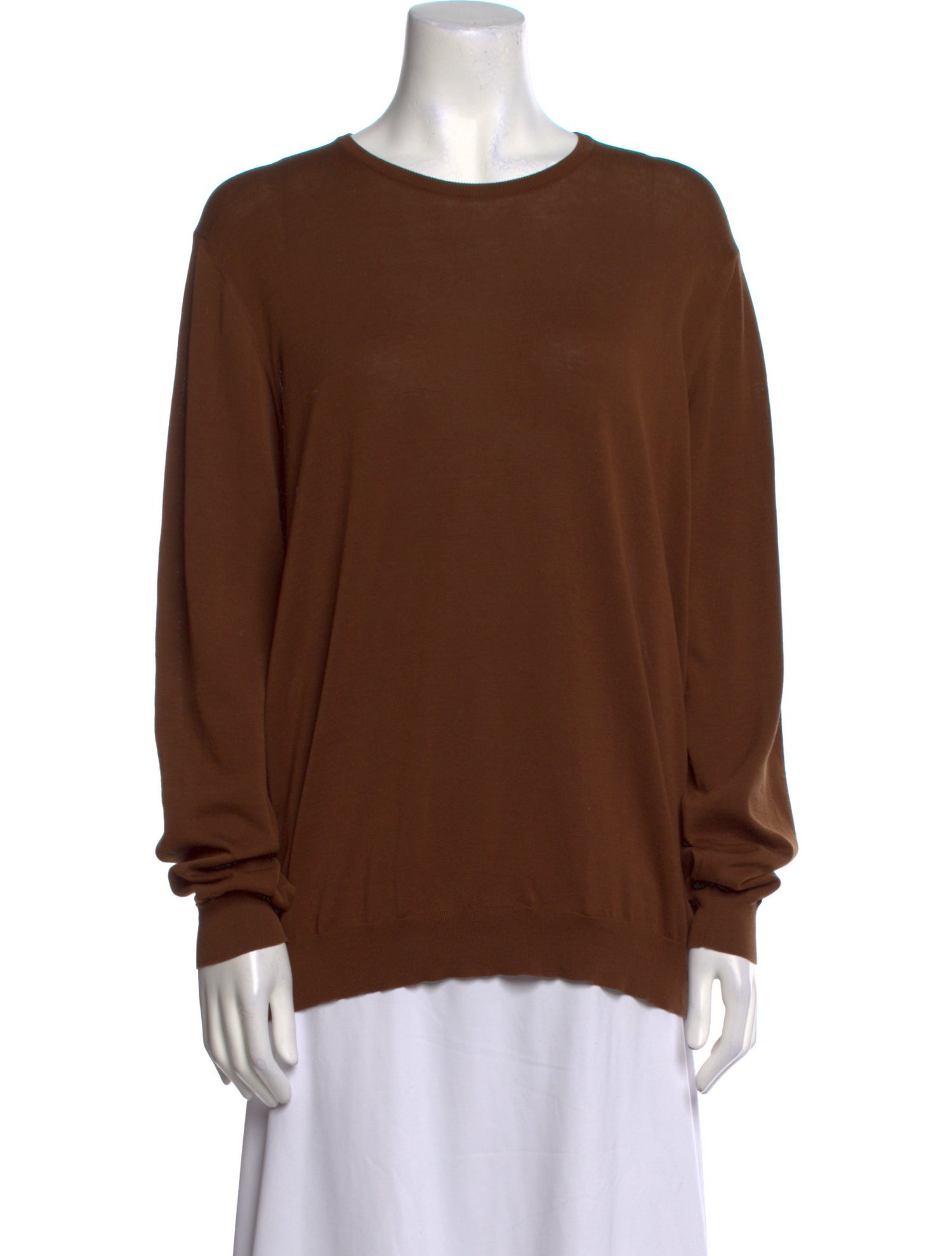 Malo Crew Neck Long Sleeve Sweatshirt - Brown Tops, Clothing - W3M34634 ...