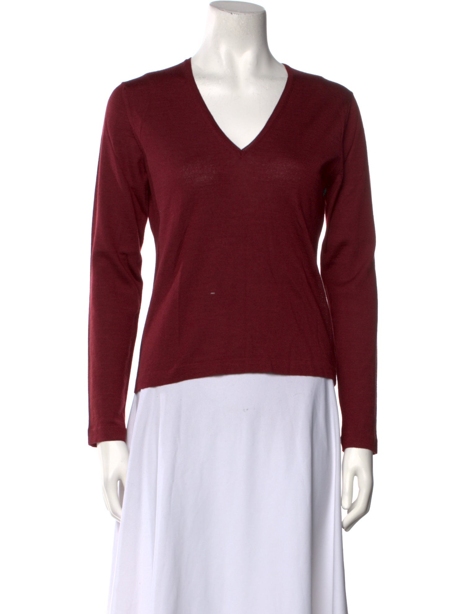 Malo Cashmere V-Neck Sweater - Red Knitwear, Clothing - W3M34701 | The ...