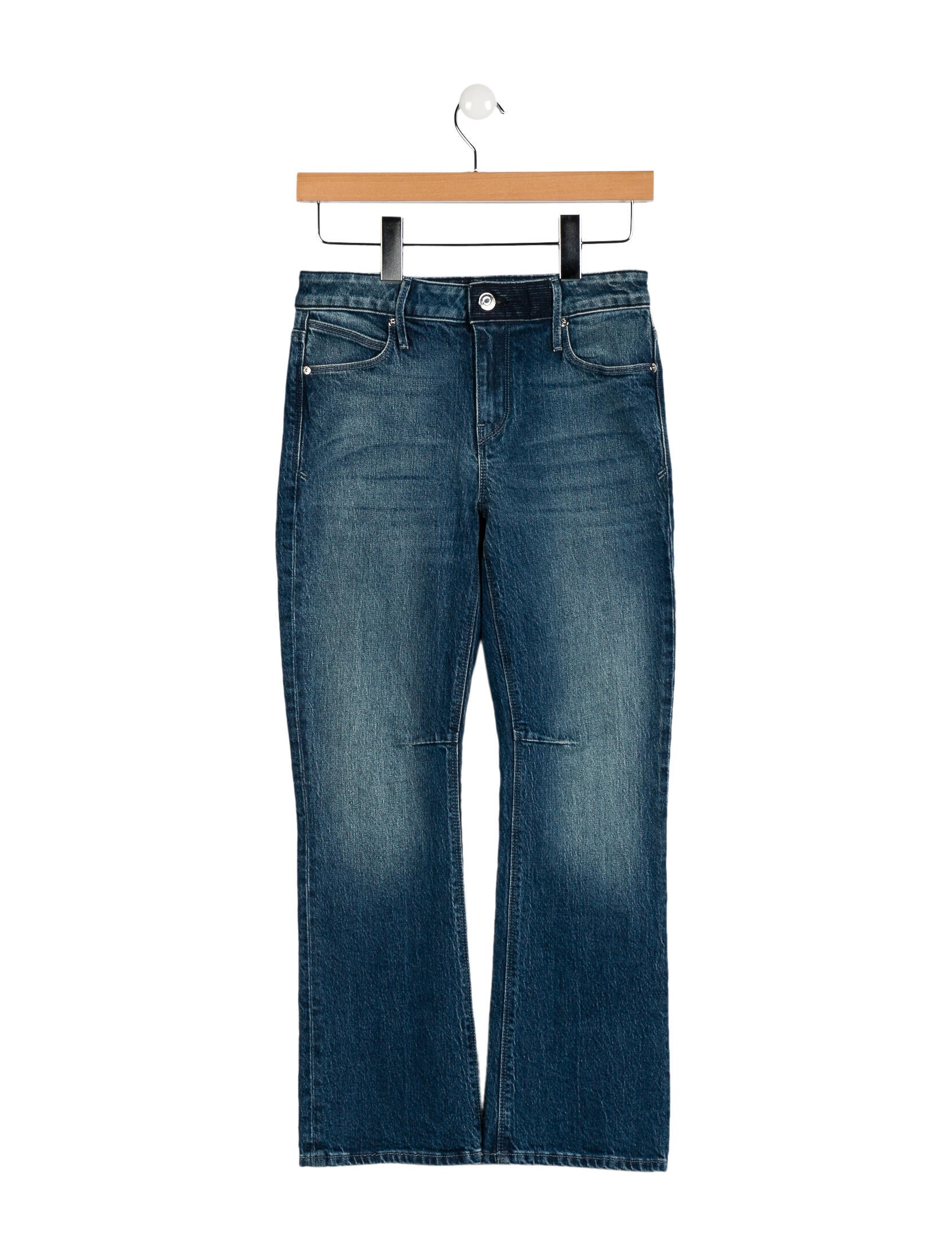 RtA Denim Mid-Rise Straight Leg Jeans w/ Tags - Blue, 9" Rise Jeans ...