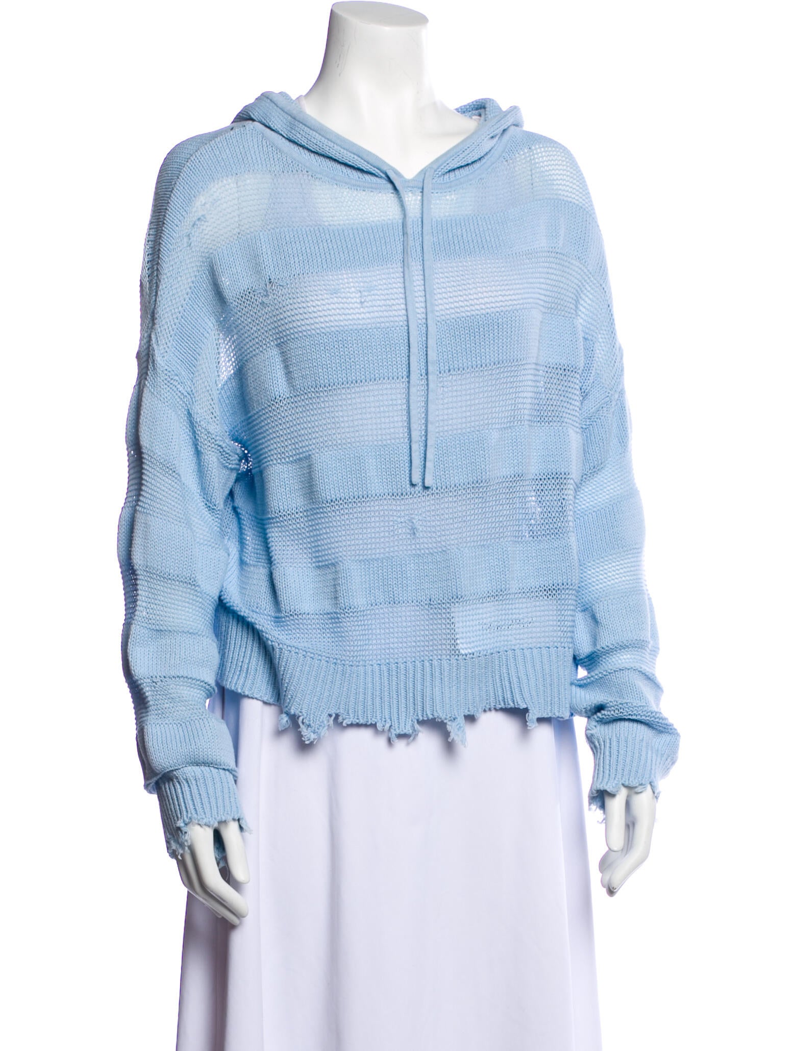 RtA Denim V-Neck Sweater - Blue Knitwear, Clothing - W3Z34564 | The ...