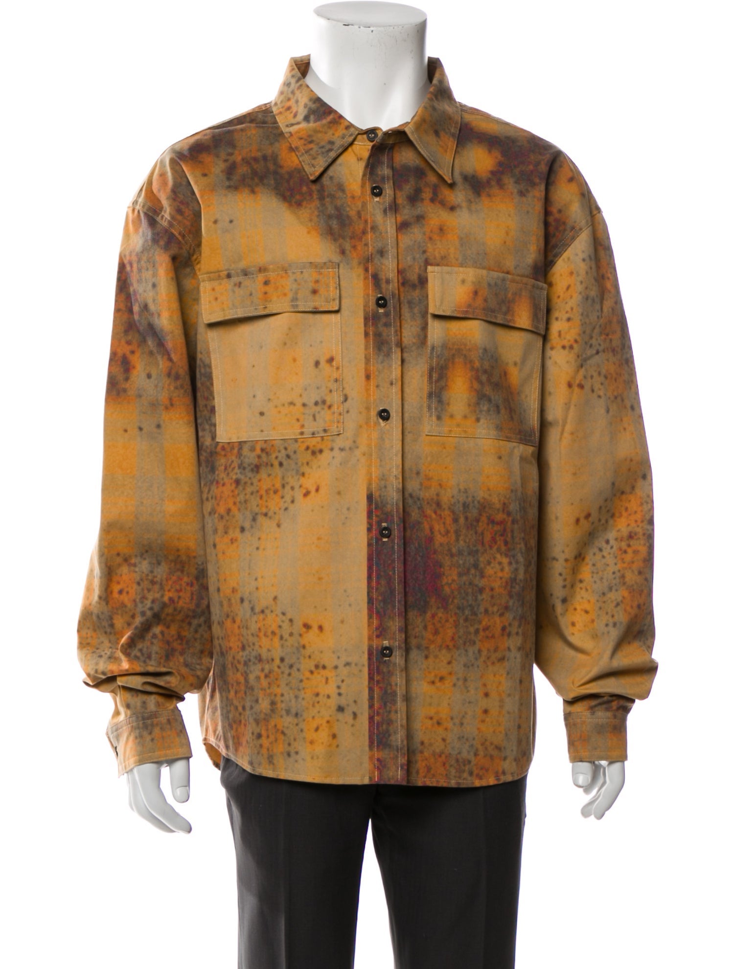 RtA Printed Long Sleeve Shirt w/ Tags - Purple Casual Shirts, Clothing ...