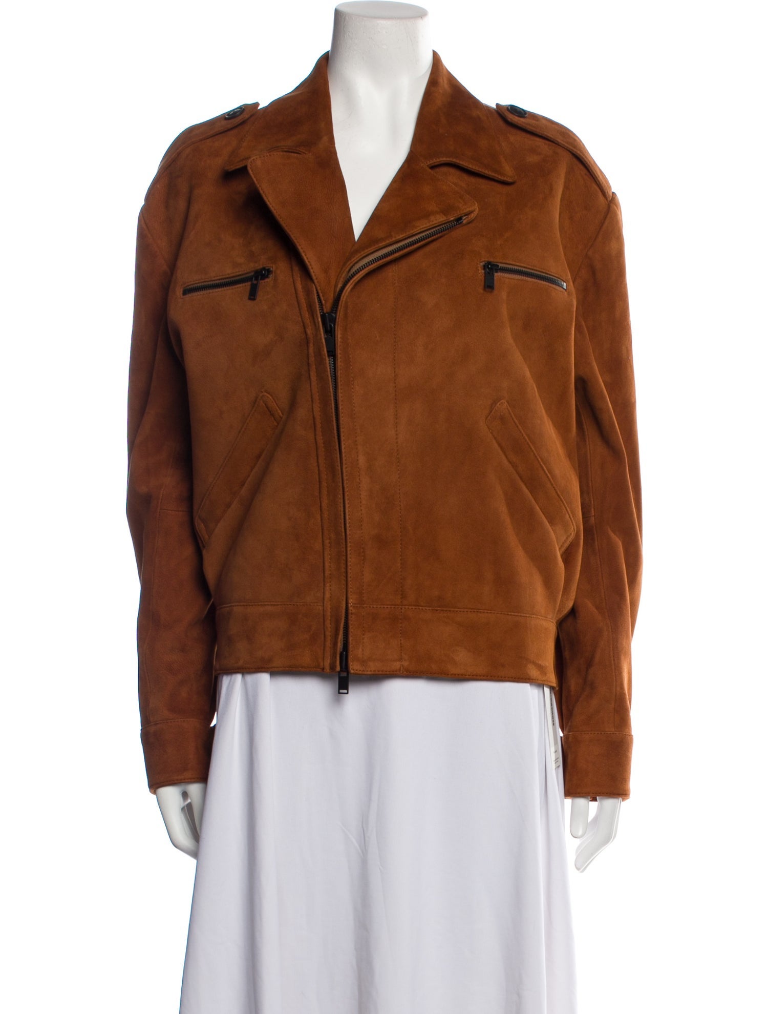 RtA Lambskin Biker Jacket - Brown Jackets, Clothing - W3Z41651 | The ...