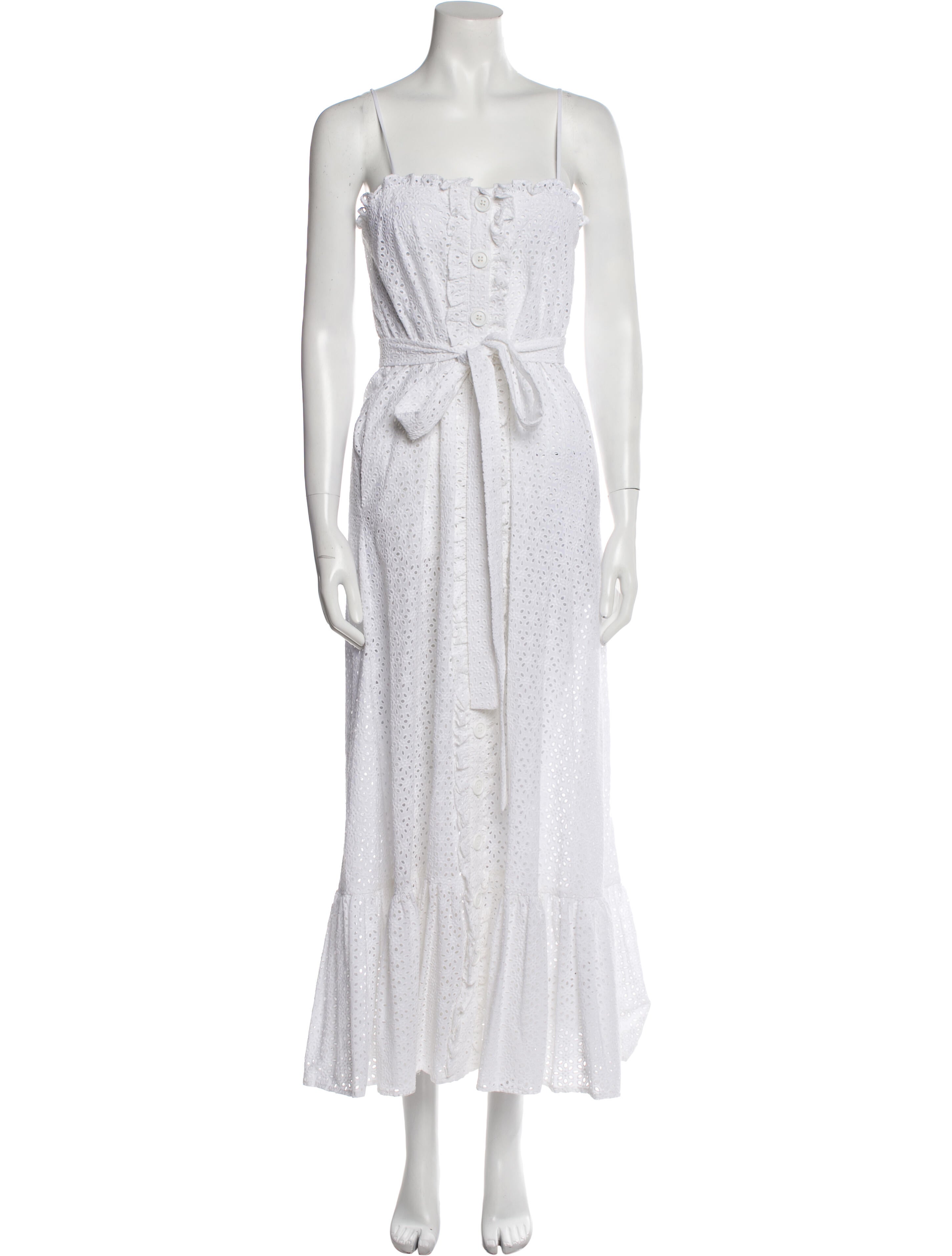 Lisa Marie Fernandez Square Neckline Long Dress - White Dresses ...