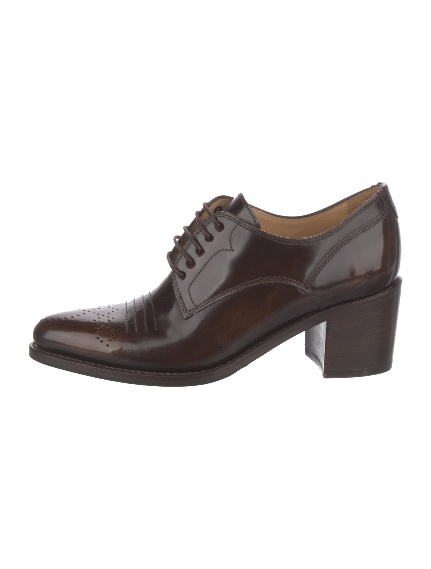 The Office of Angela Scott Patent Leather Pumps - Brown Pumps, Shoes ...