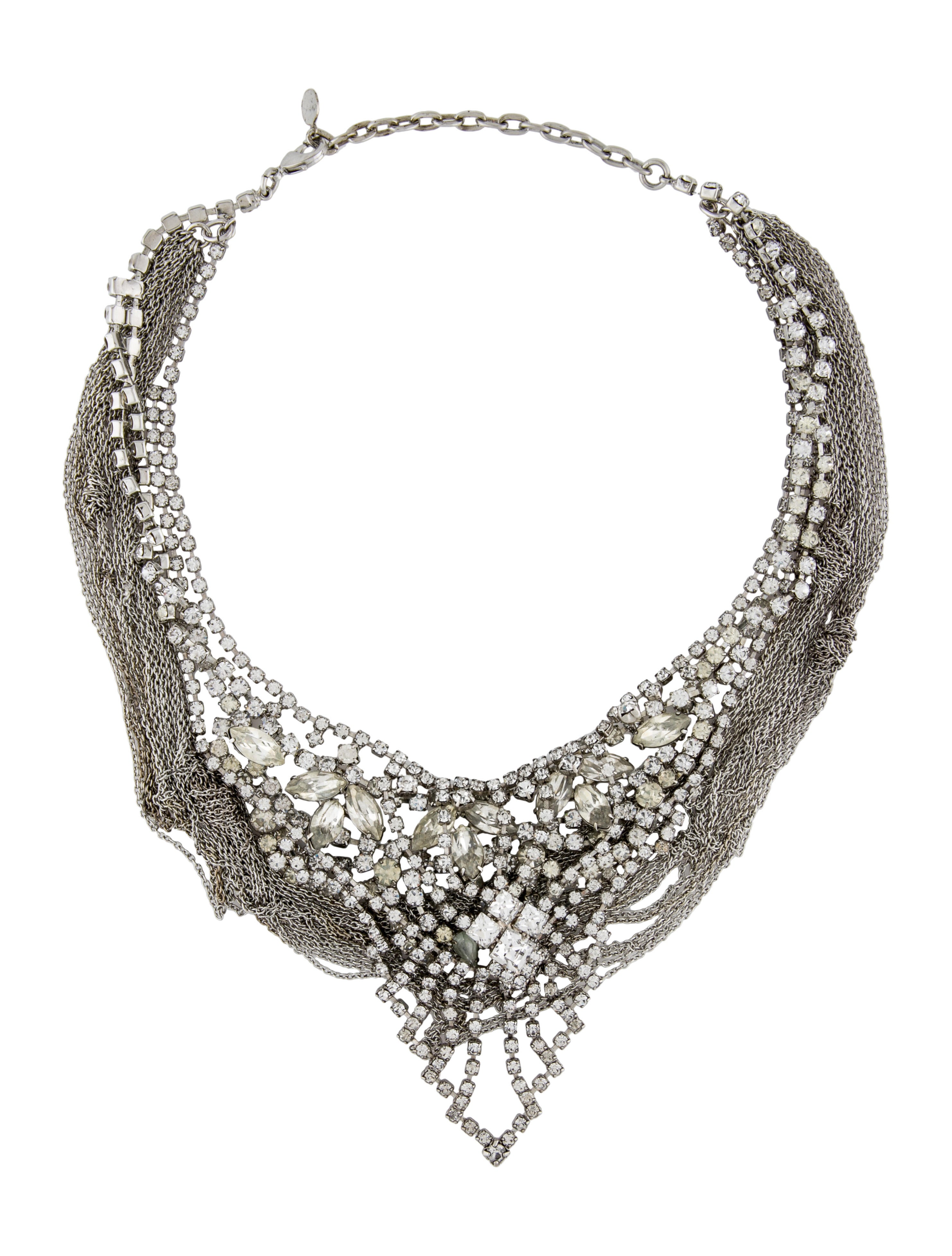 Tom Binns Crystal Entangled Multistrand Necklace - Silver-Tone Metal ...