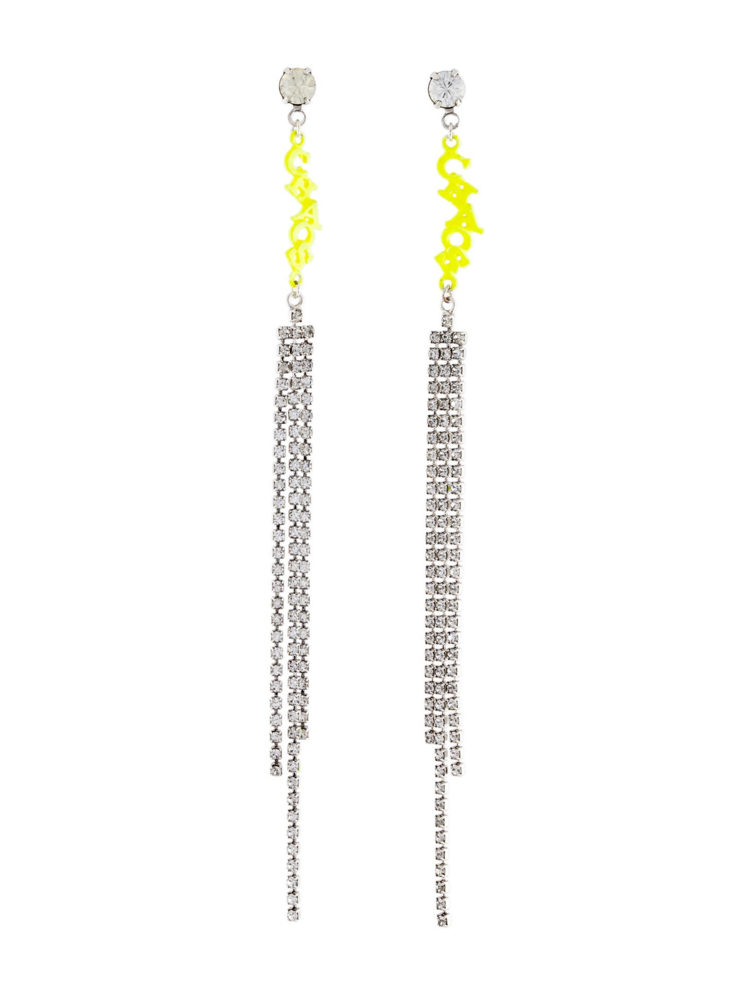 Tom Binns Crystal 'Chaos' Drop Earrings - Silver-Tone Metal Drop ...