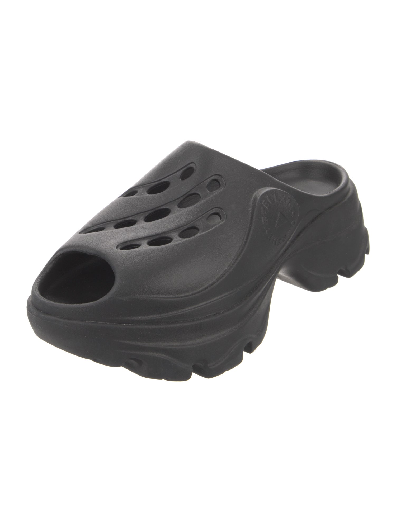 Stella McCartney for adidas Rubber Slides - Black Sandals, Shoes ...