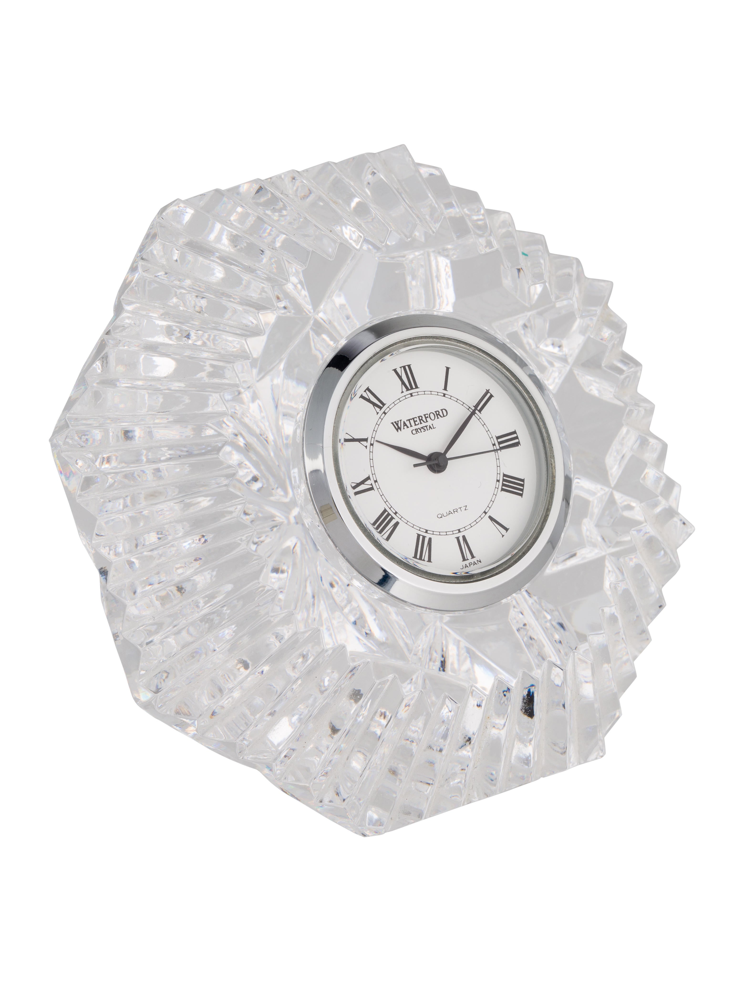 Waterford Crystal Prism Desk Clock - Clear Decorative Accents, Decor ...