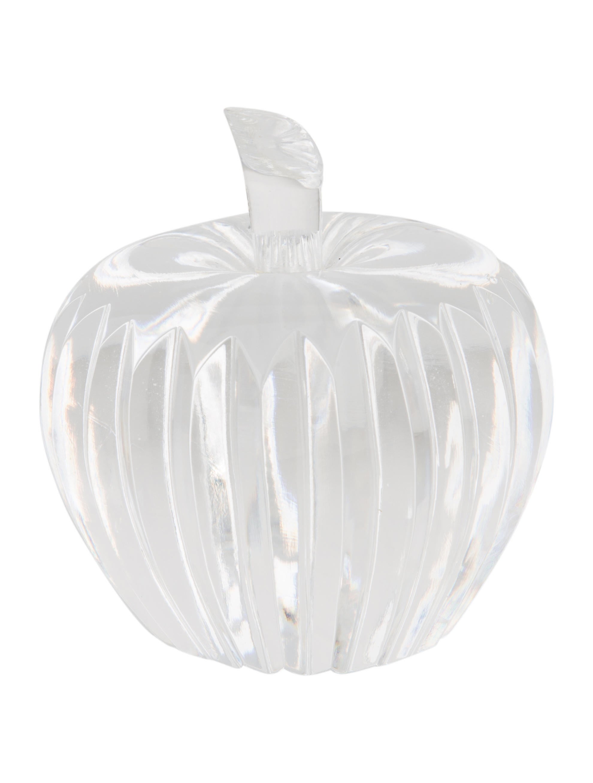 Waterford Crystal Apple Paperweight - Clear Decorative Accents, Decor ...