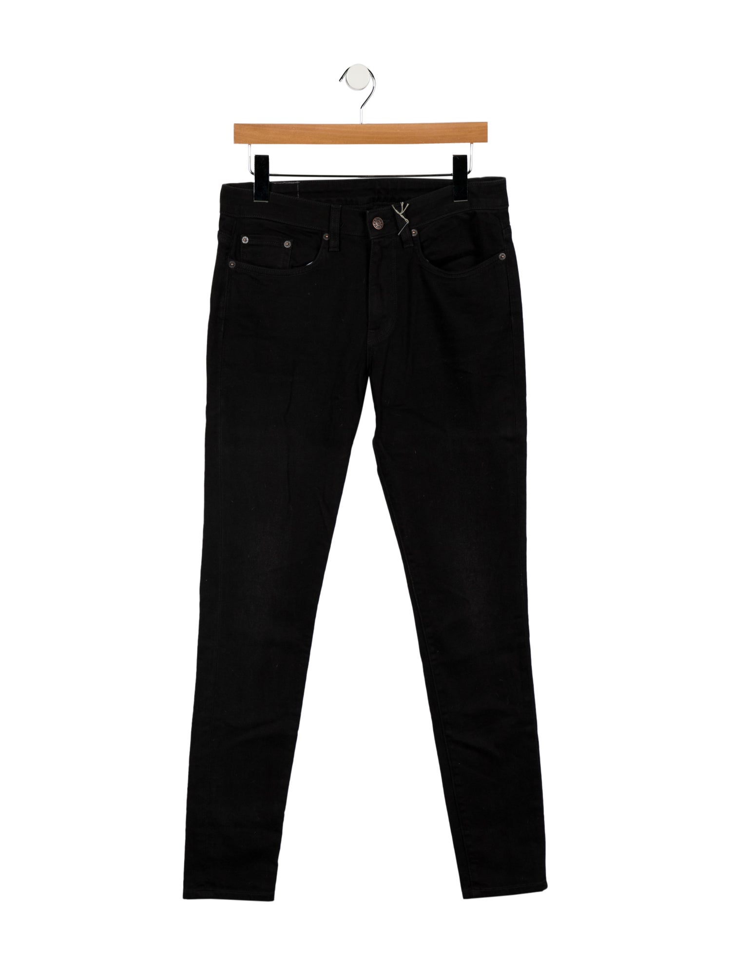 6397 Mid-Rise Skinny Leg Jeans - Black, 10" Rise Jeans, Clothing ...