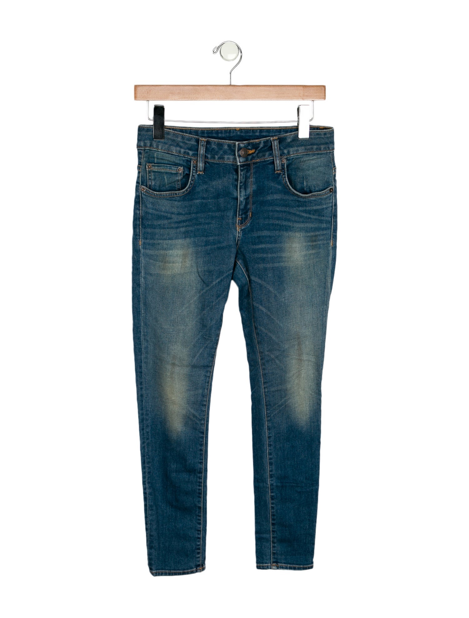 6397 Mid-Rise Skinny Leg Jeans - Blue, 8.75" Rise Jeans, Clothing ...