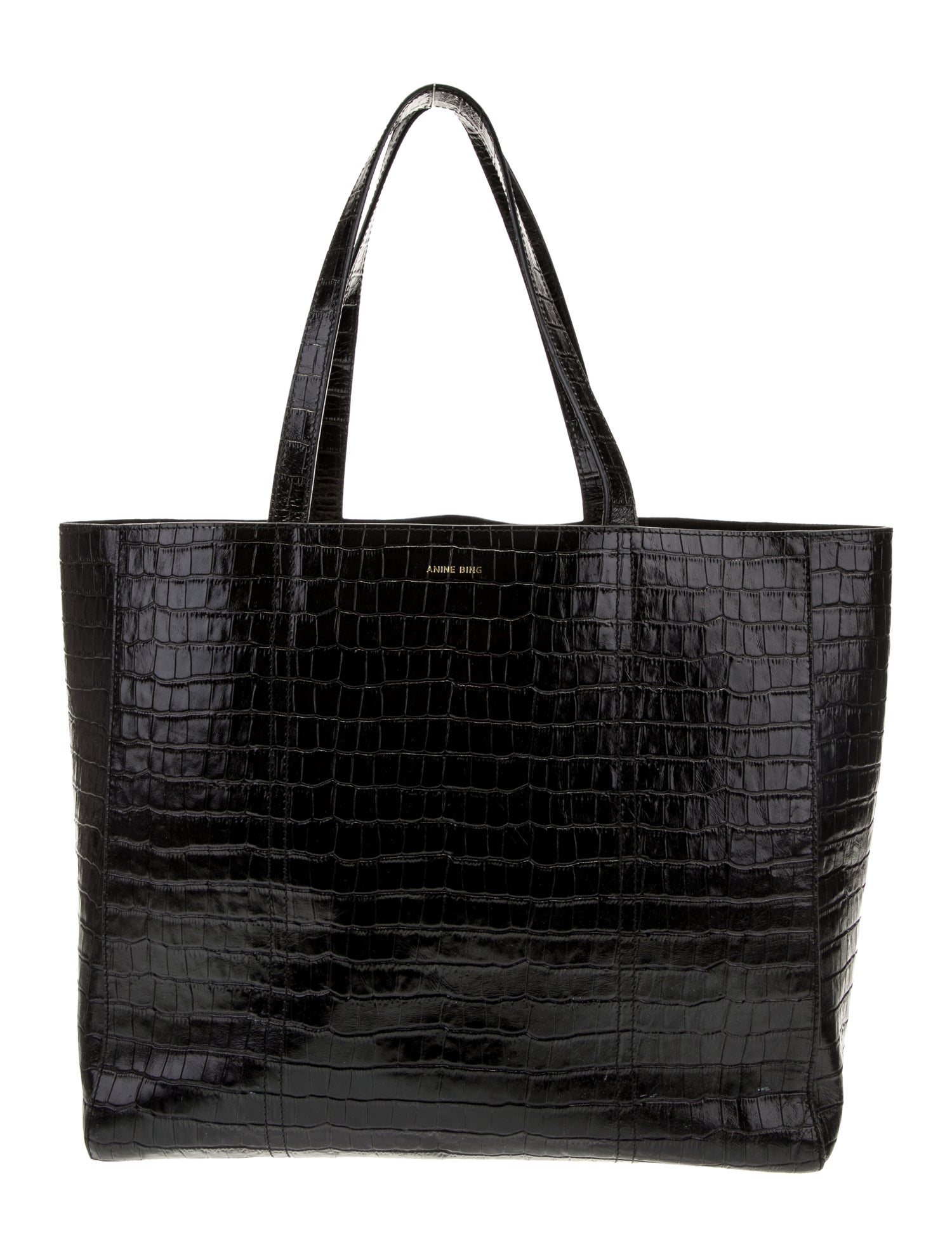 Furla Embossed Leather Tote w/Tags - Black Totes, Handbags - WFU35237 ...