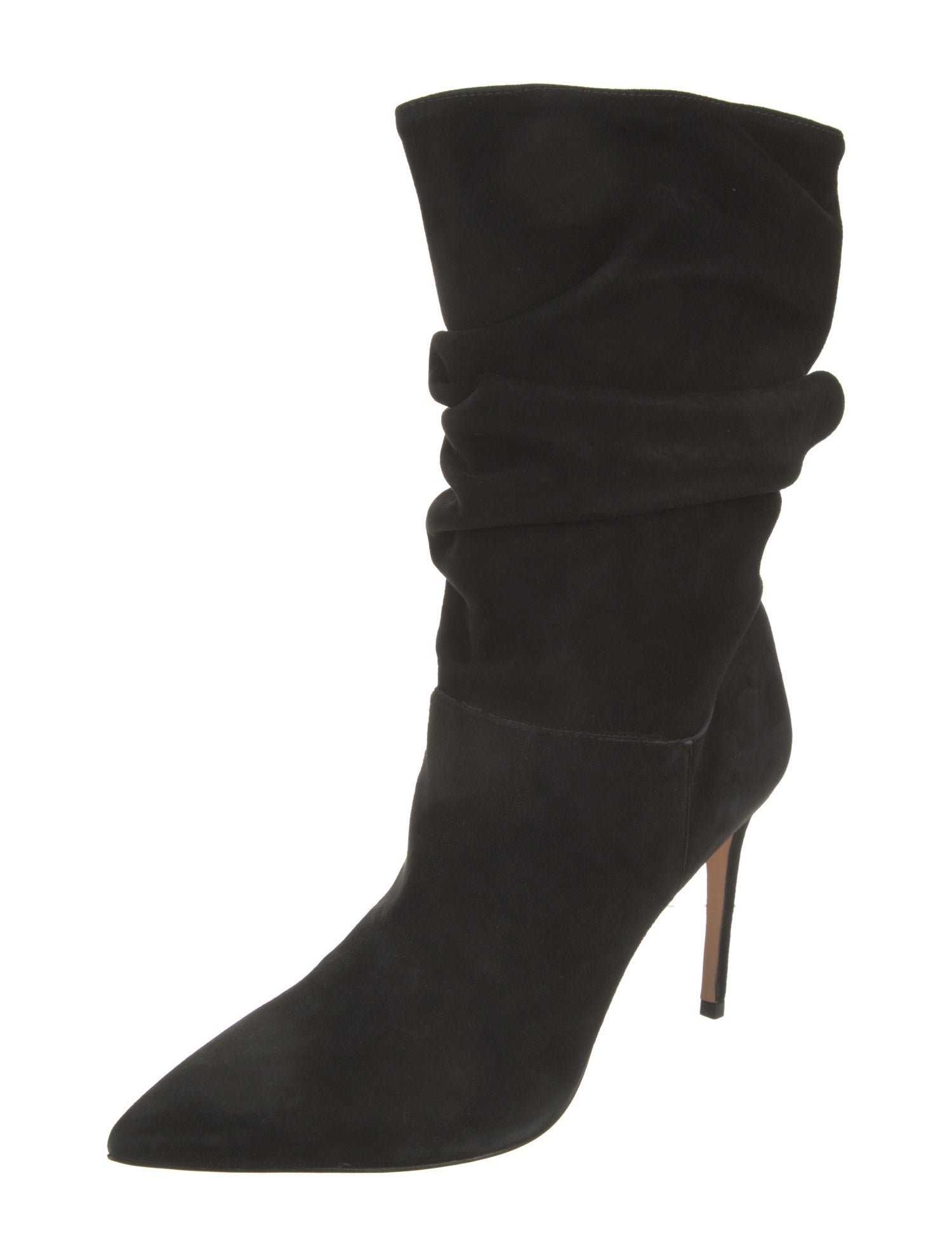 Schutz Suede Slouch Boots - Black Boots, Shoes - W6S39955 | The RealReal
