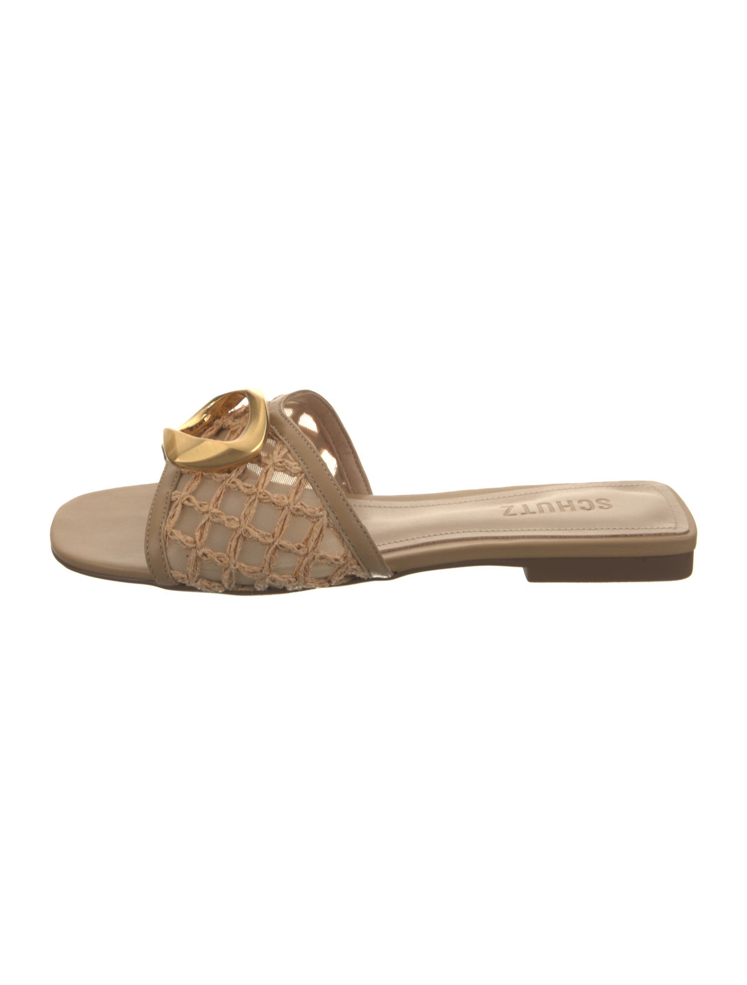 Schutz Mesh Slides - Neutrals Sandals, Shoes - W6S51655 | The RealReal