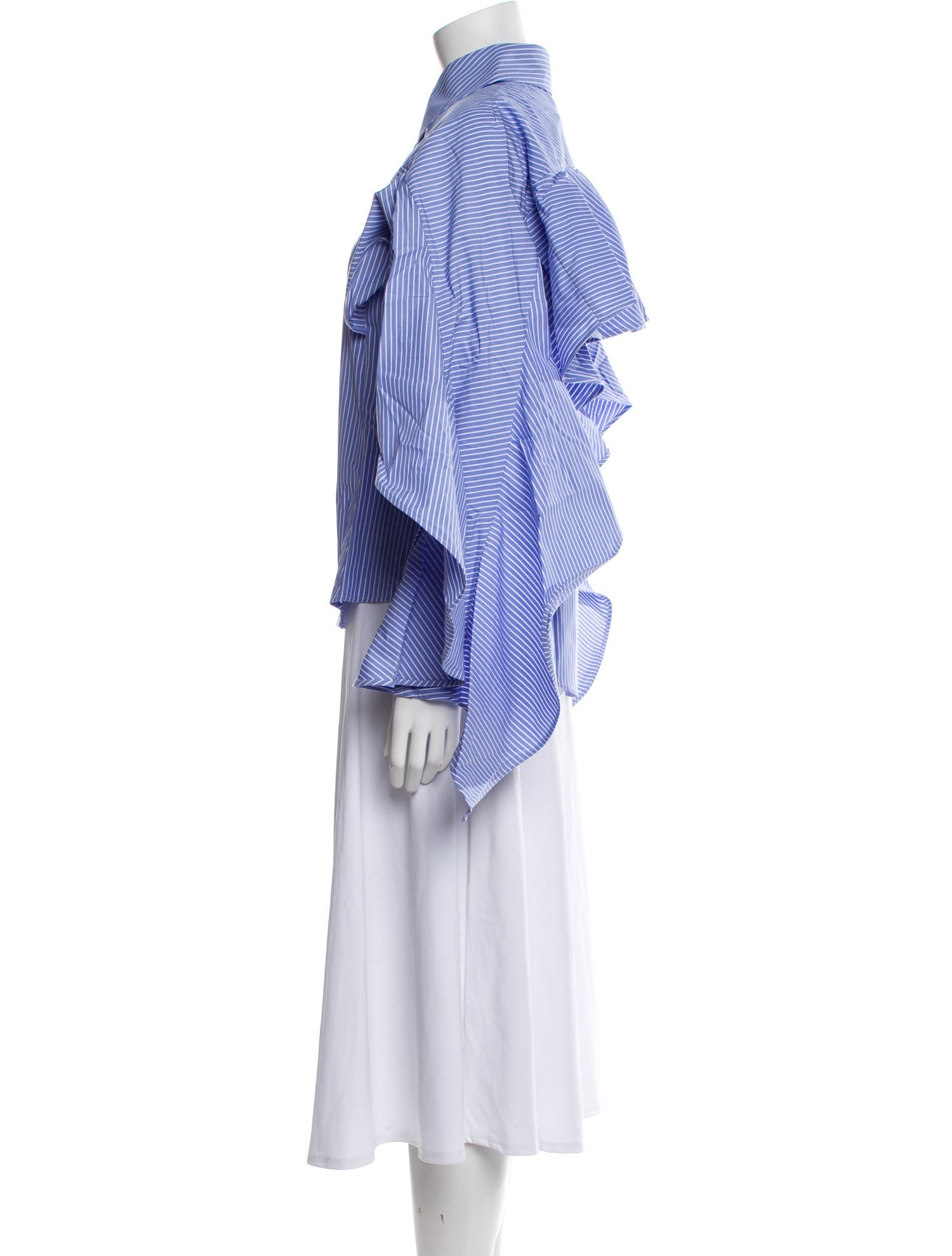 palmer//harding Striped Long Sleeve Button-Up Top w/ Tags - Blue Tops ...