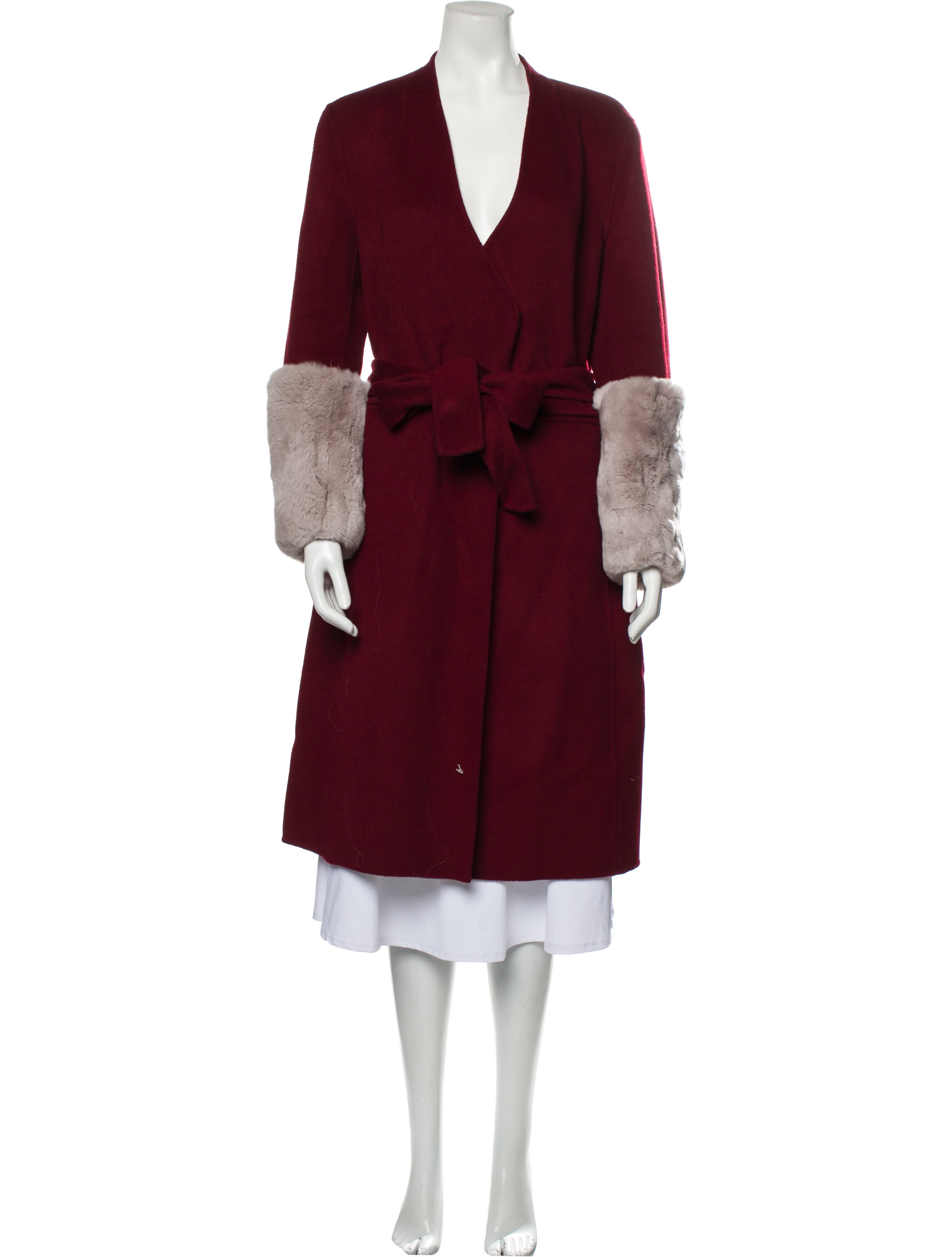 Annabelle Coat - Burgundy Coats, Clothing - W7V21006 | The RealReal