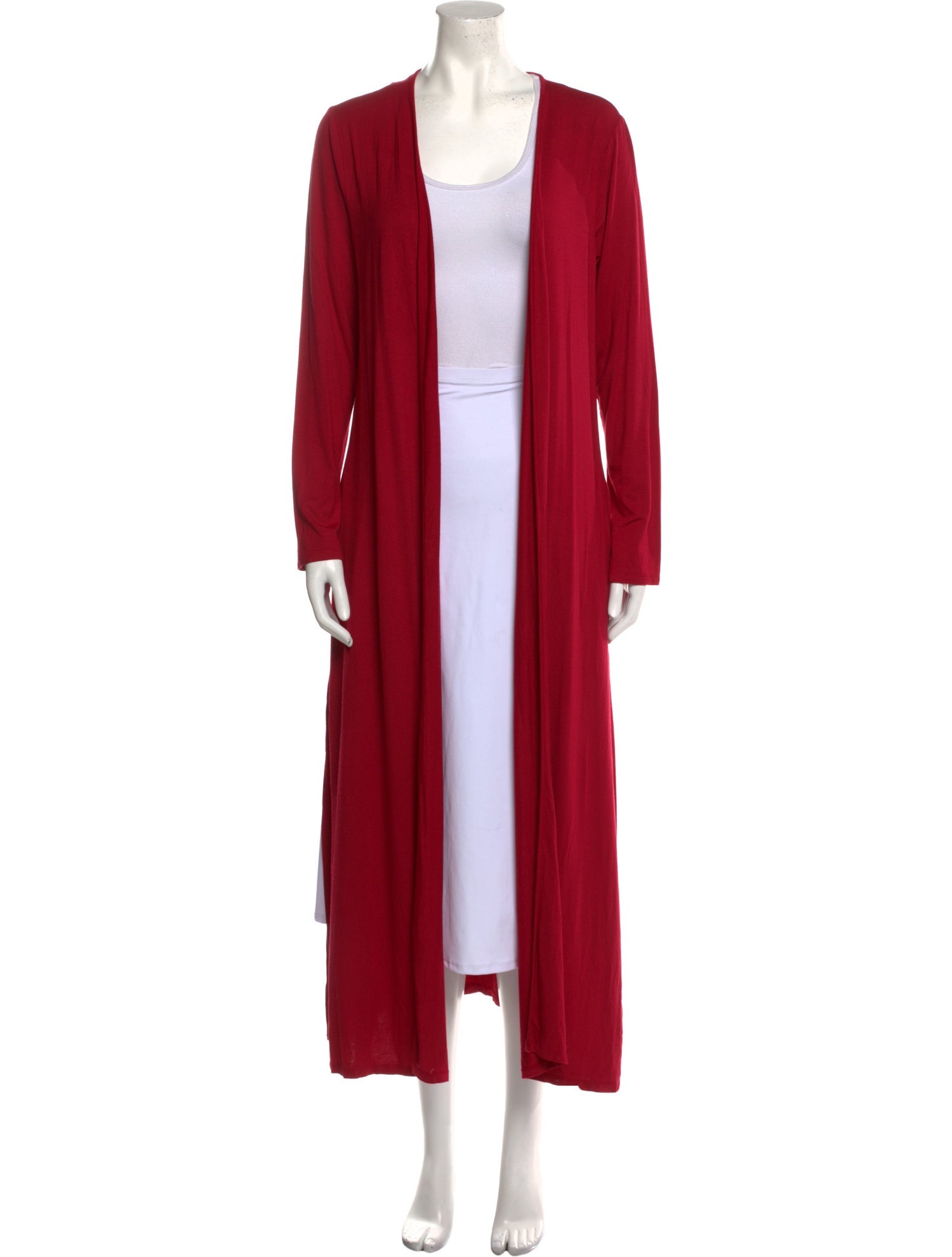 Annabelle Open Front Sweater - Red Knitwear, Clothing - W7V21138 | The ...