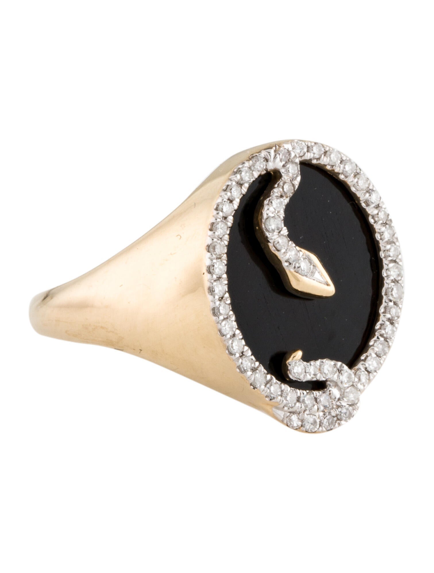 Mejuri 14K Topaz Boss Signet Ring - 14K Yellow Gold Signet Ring, Rings ...