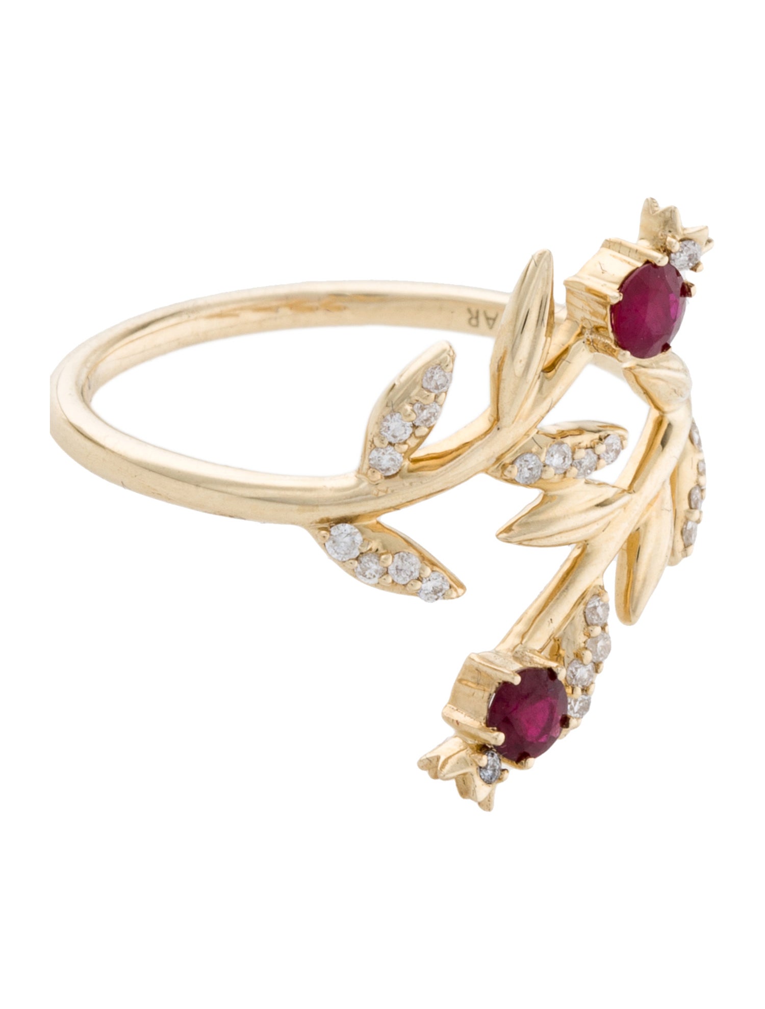 Adina Reyter 14K Ruby & Diamond Pomegranate Ring - 14K Yellow Gold Cocktail Ring, Rings ...