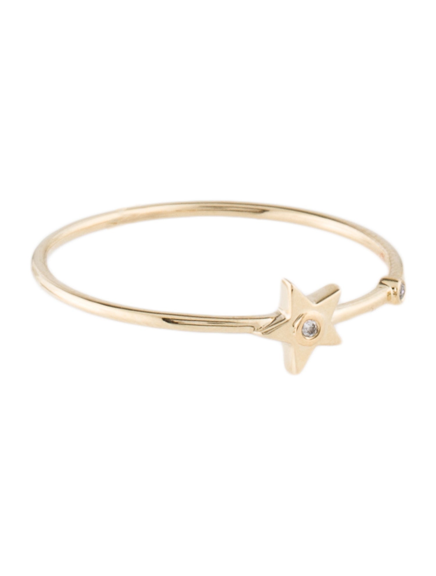 Adina Reyter 14K Diamond Far Out Star Stacking Ring - 14K Yellow Gold ...