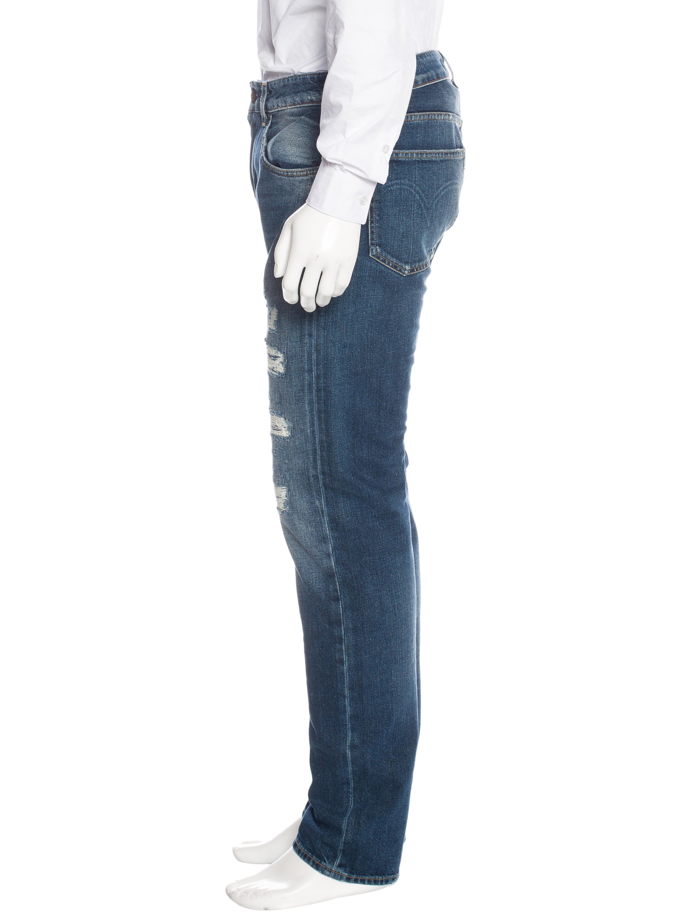 Levi's Made & Crafted Tack Distressed Skinny Jeans w/ Tags - Blue, 10 ...