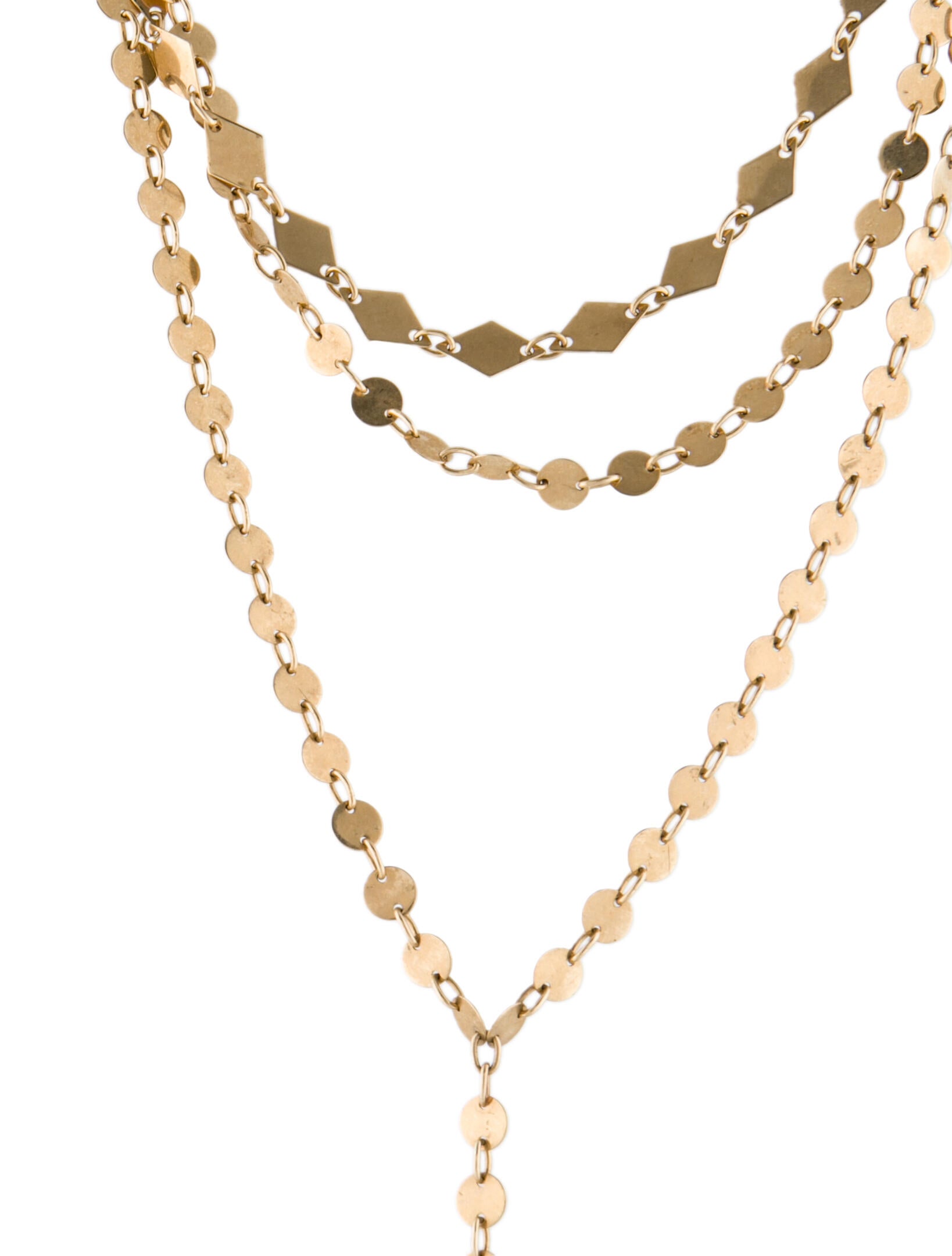 Lana Jewelry 14K Triple Strand Drop Choker - 14K Yellow Gold Choker ...