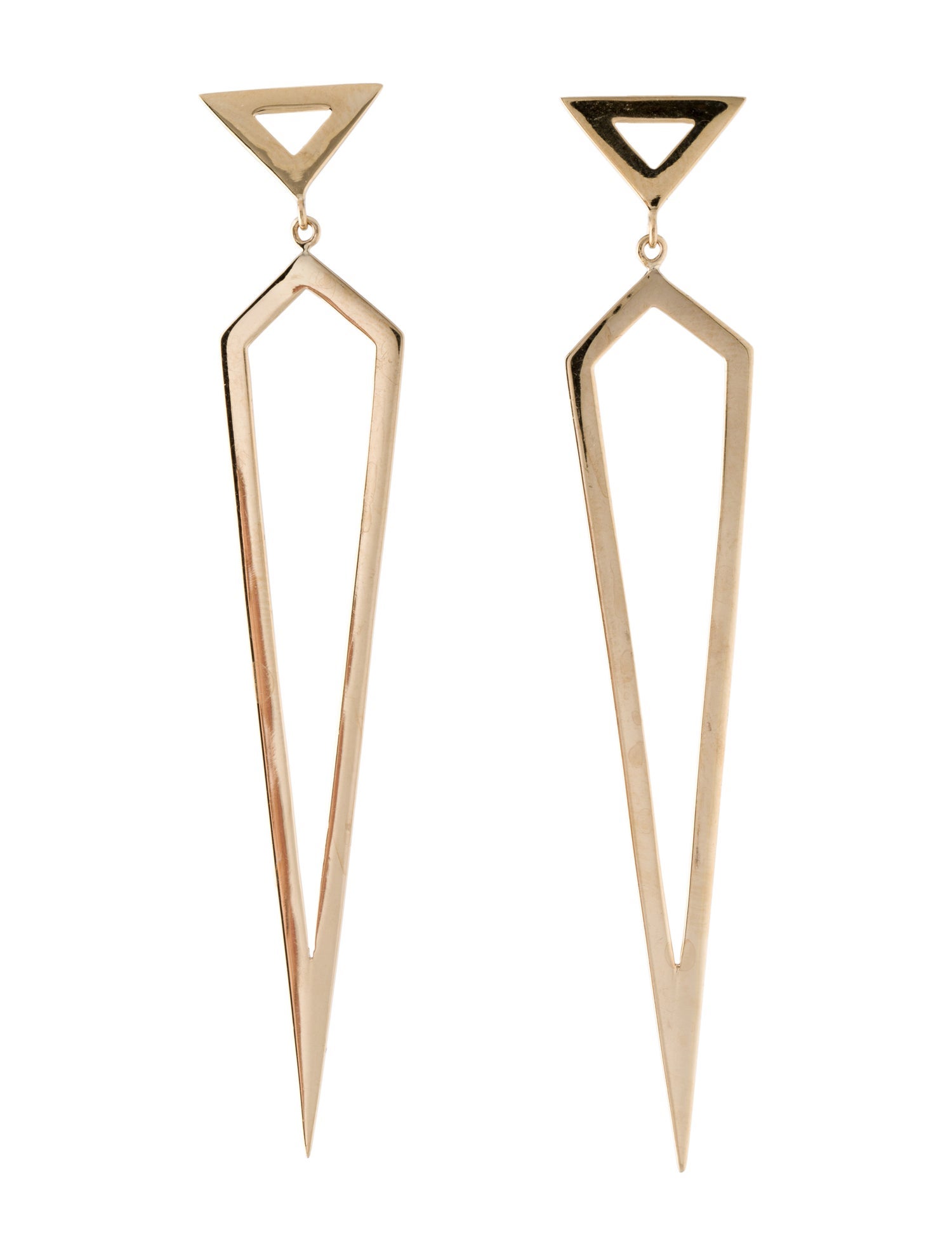 Jennifer Fisher 14K Diamond Medium Tusk Hoop Earrings - 14K Rose Gold Drop, Earrings - WJR20380 ...