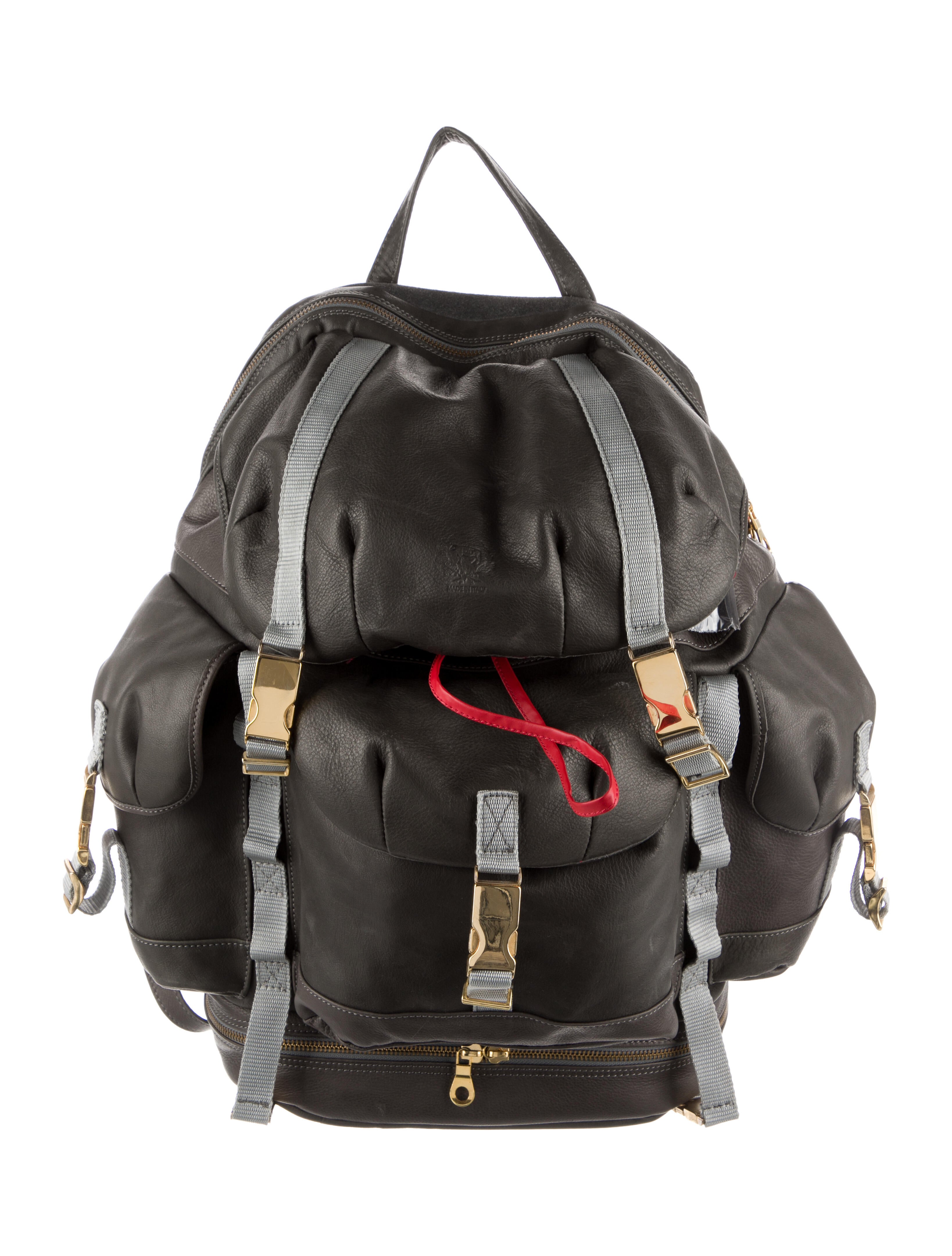 Del Toro Large Leather Backpack - Grey Backpacks, Bags - W8D22464 | The ...