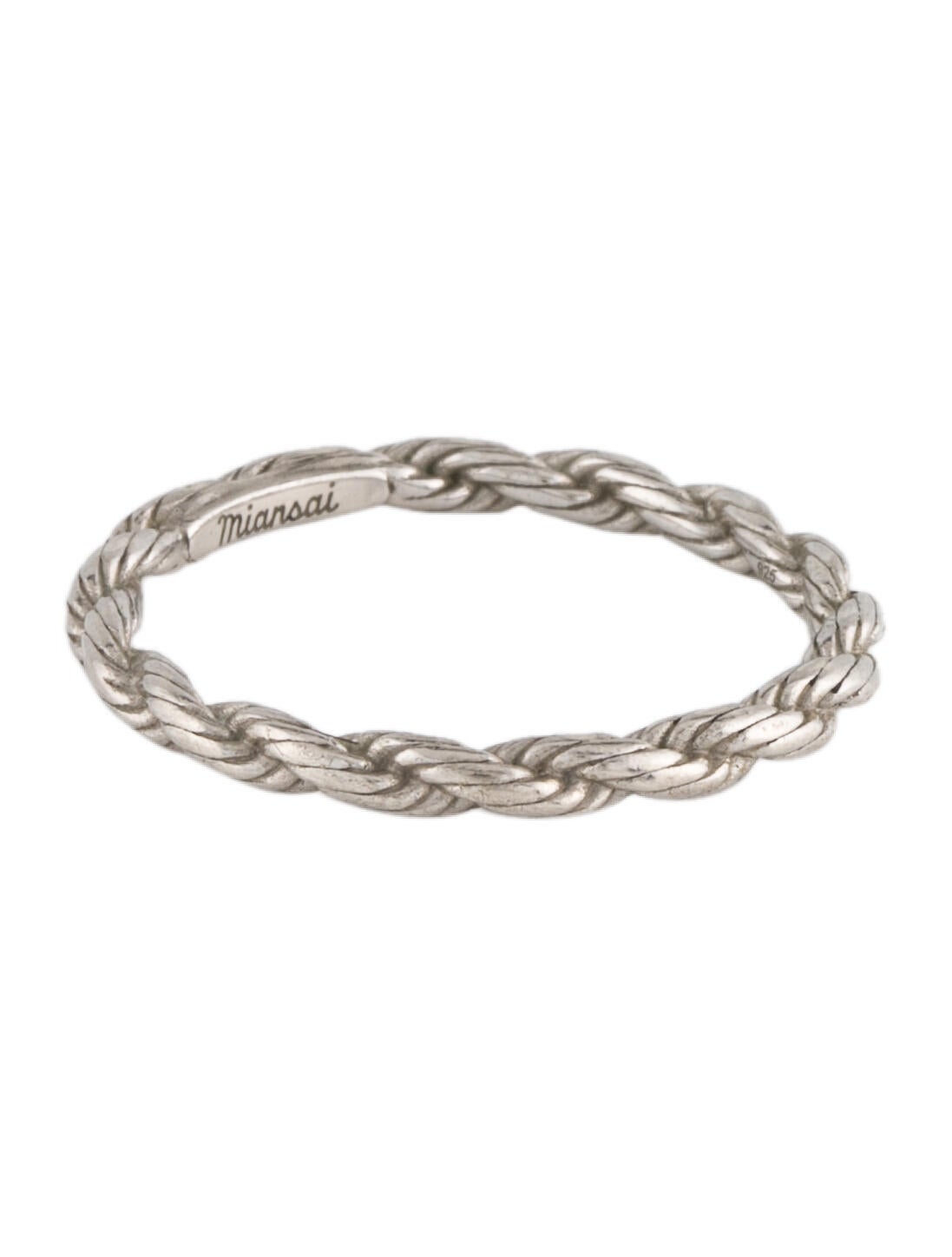 Miansai Rope Chain Ring - Sterling Silver Band, Rings - W8N22393 | The ...
