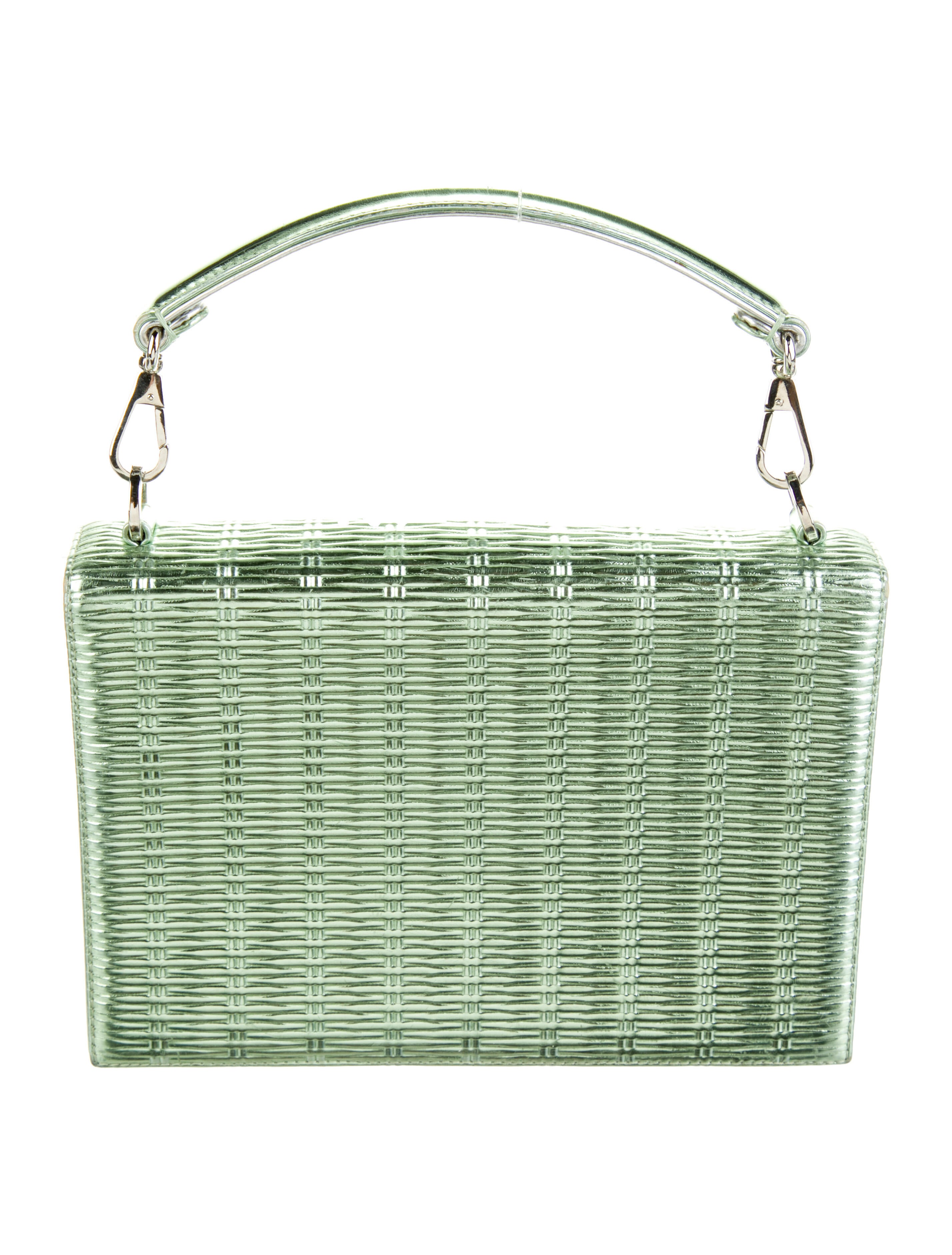 Rodo Leather handle bag - Green Handle Bags, Handbags - W8R21386 | The ...
