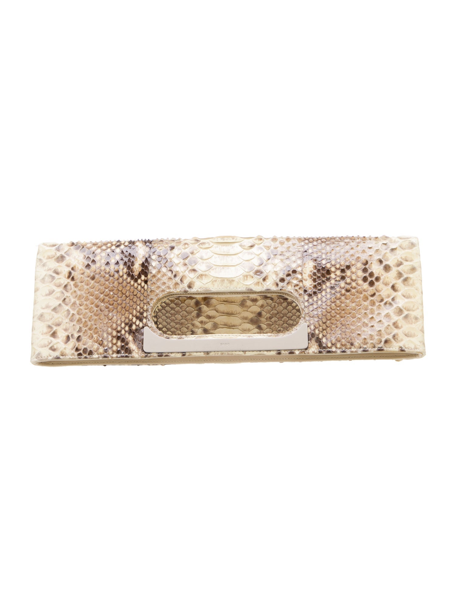 Rodo Python Printed Clutch - Neutrals Clutches, Handbags - W8R22120 ...