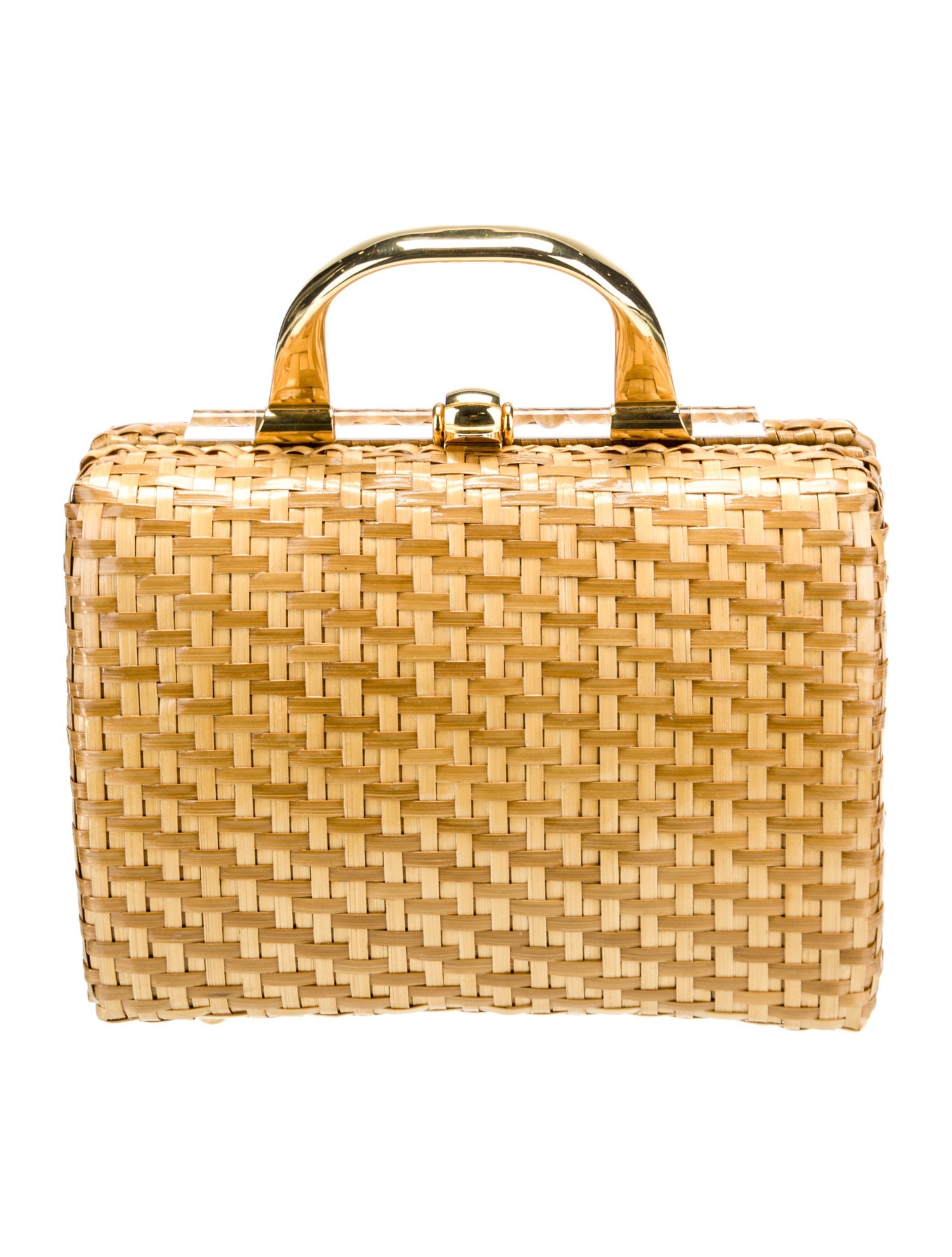 Rodo Rattan Top Handle Bag - Neutrals Handle Bags, Handbags - W8R22464 ...