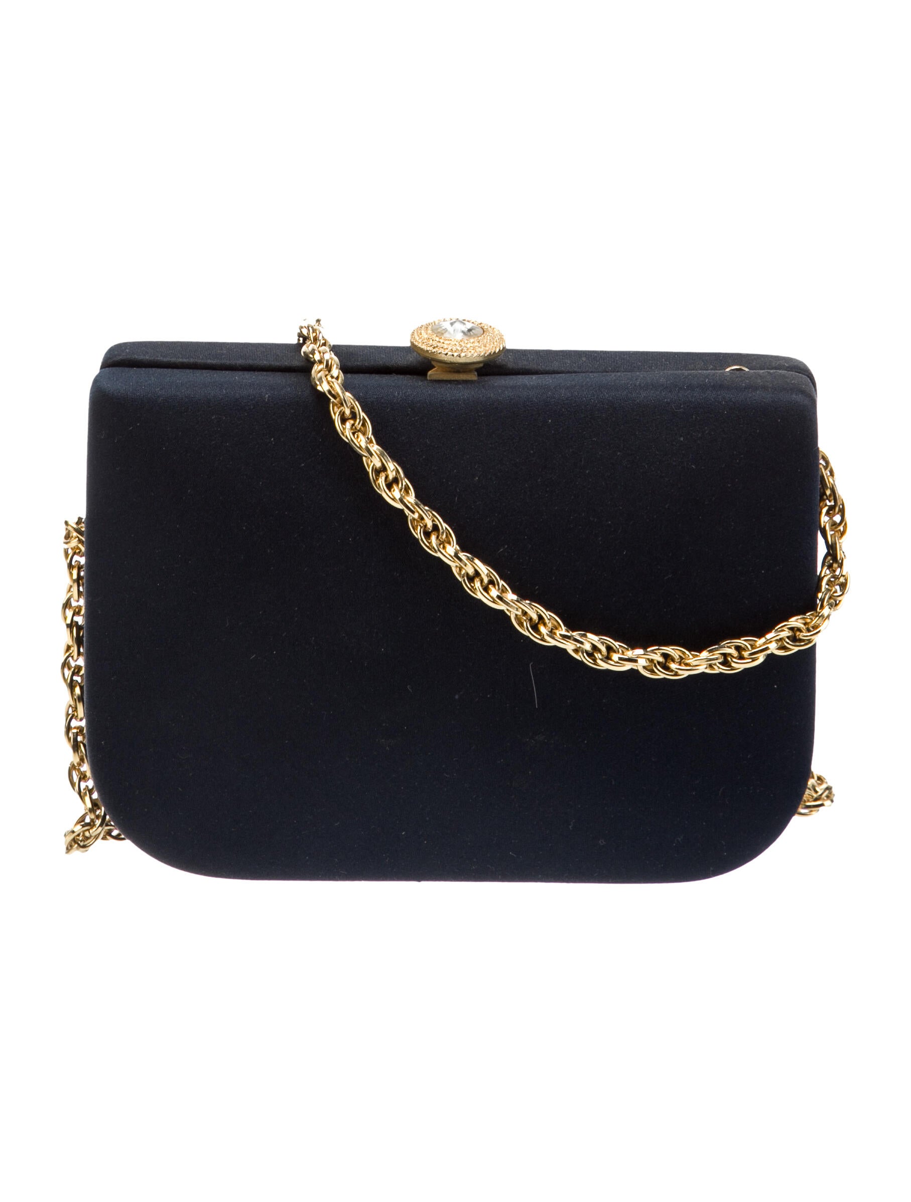 Rodo Satin Evening Bag - Blue Evening Bags, Handbags - W8R22579 | The ...