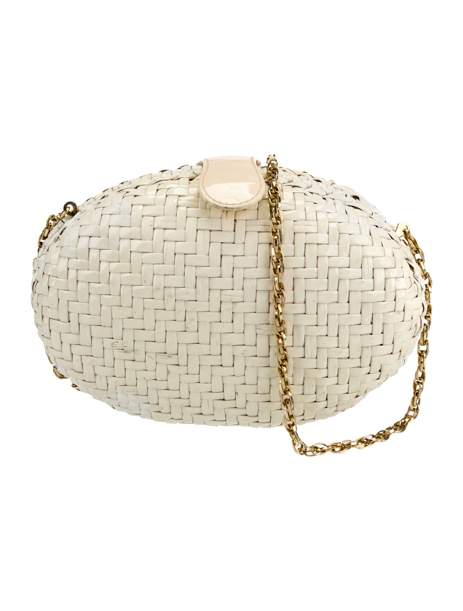 Rodo Patent Leather Minaudière - White Mini Bags, Handbags - W8R22665 ...