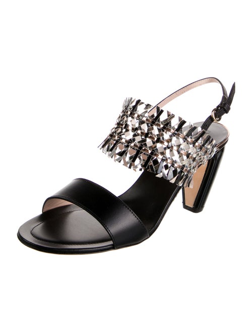 Rodo Leather Slingback Sandals w/ Tags - Black Sandals, Shoes ...