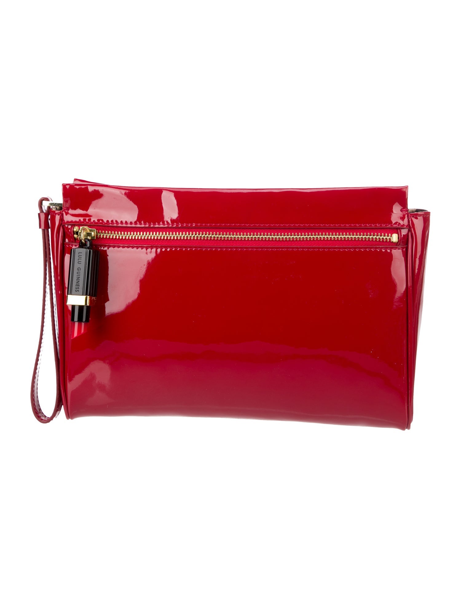 Lulu Guinness Patent Leather Clutch. - Red Clutches, Handbags ...