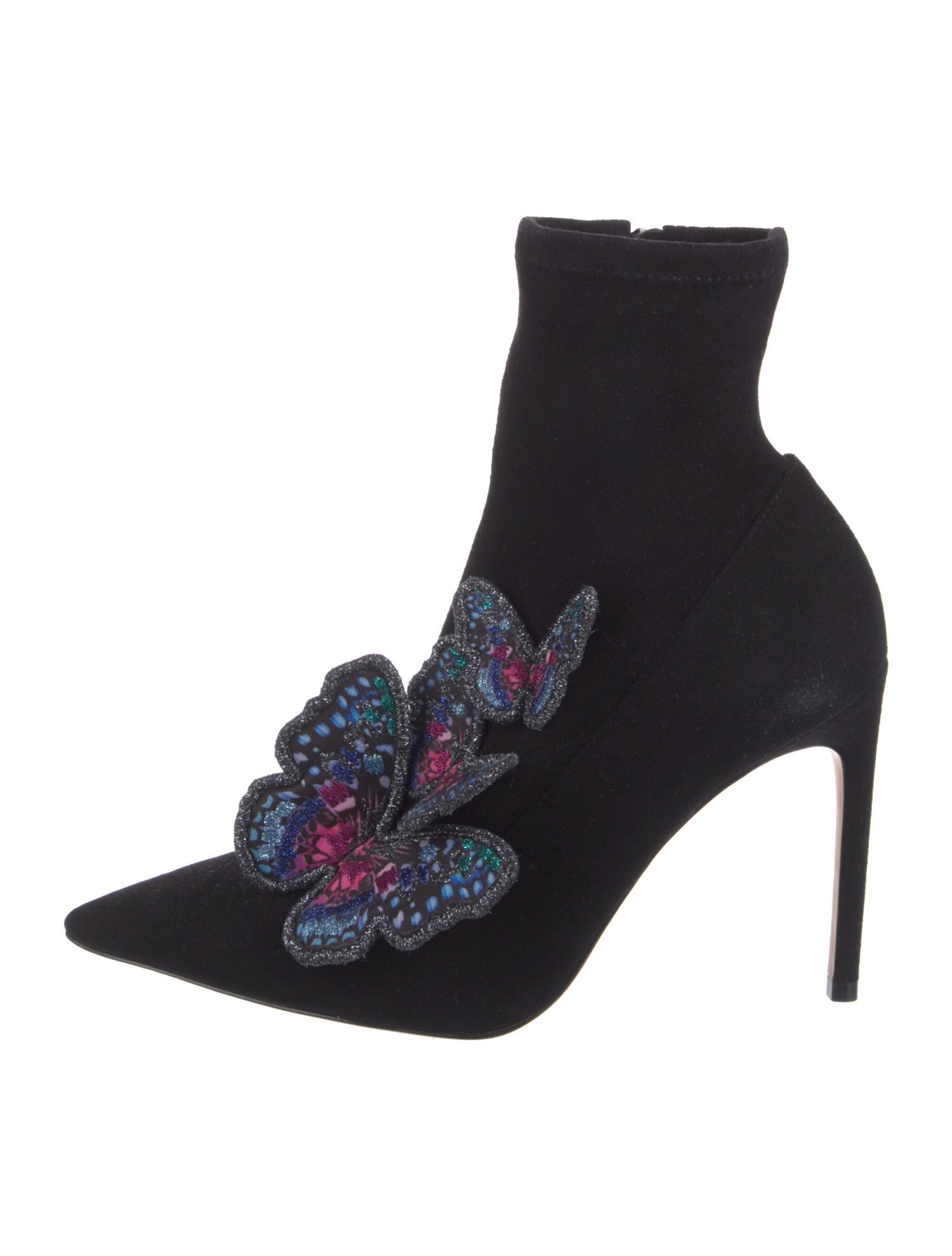 Sophia Webster Suede Graphic Print Sock Boots - Black Boots, Shoes ...