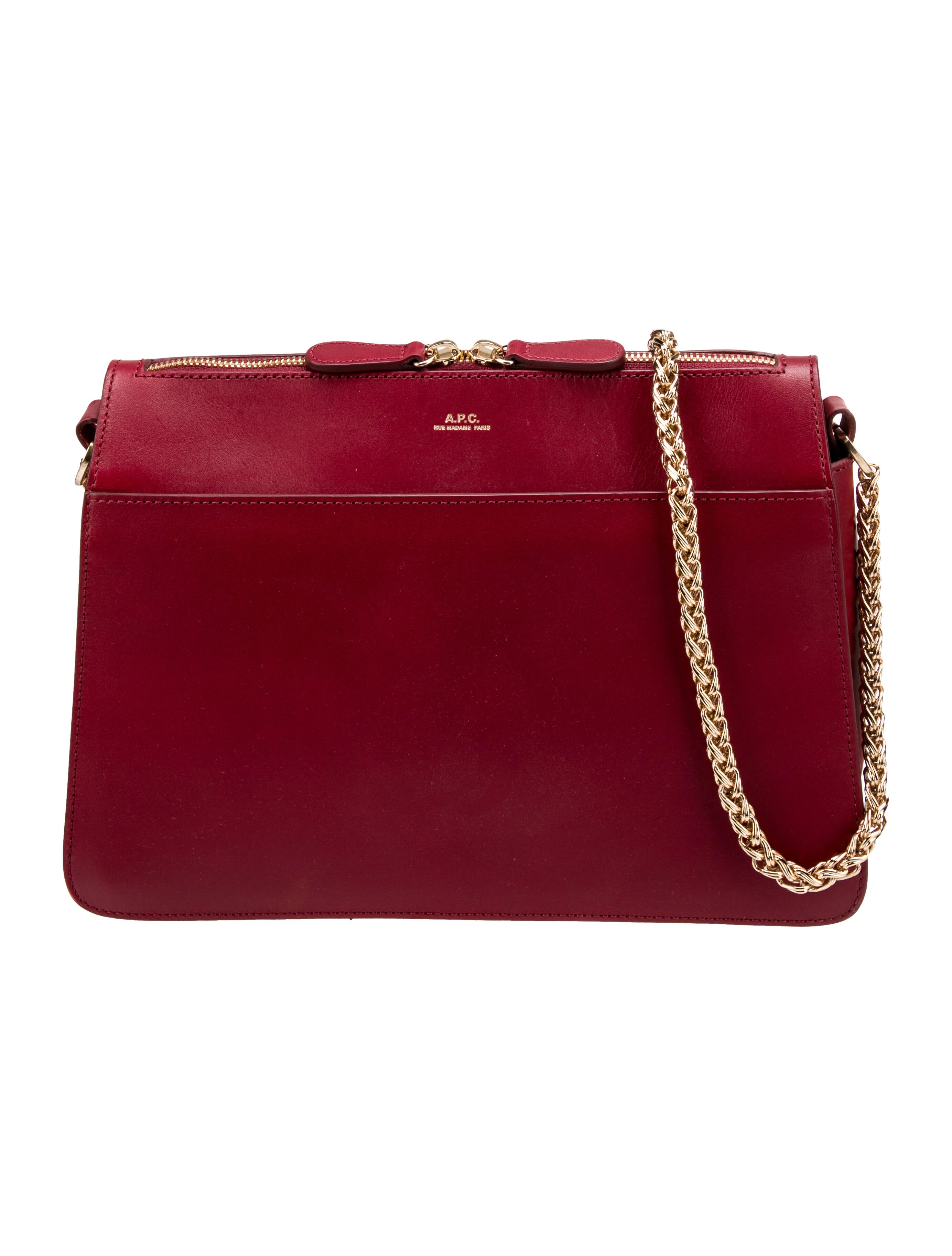 A.P.C. Leather Shoulder Bag - Red Shoulder Bags, Handbags - WA371011 ...