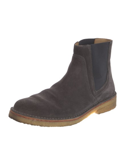 Saint Laurent Suede Chelsea Boots - Neutrals Boots, Shoes - SNT356344 ...