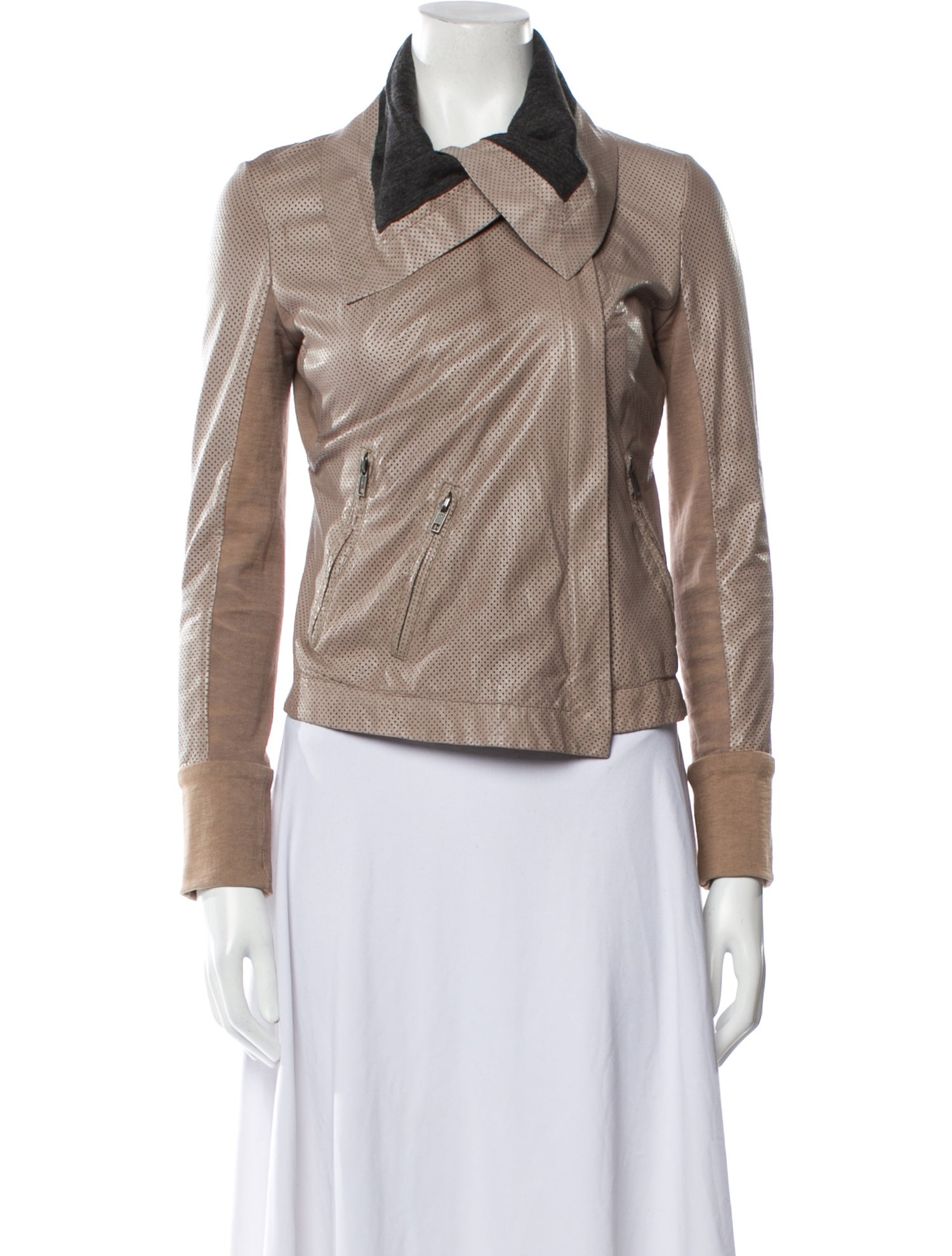 A.L.C. Lamb Leather Biker Jacket - Neutrals Jackets, Clothing ...