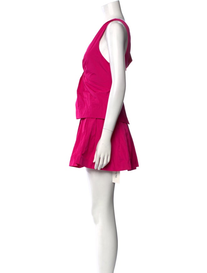 LoveShackFancy V-Neck Mini Dress - Pink Dresses, Clothing - WLOSH102953 ...