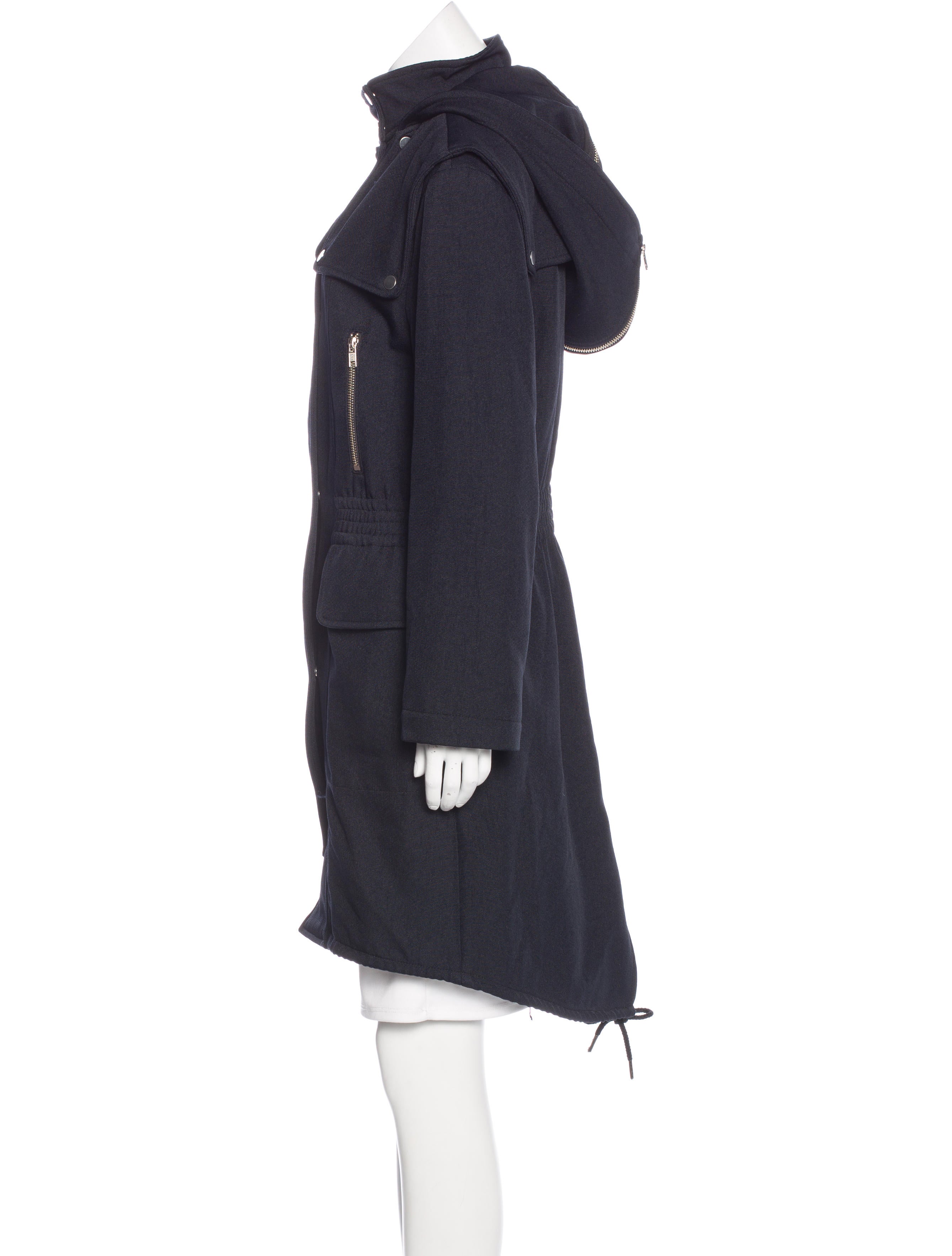 A.L.C. Hooded Knee-Length Coat - Blue Coats, Clothing - WA434997 | The ...